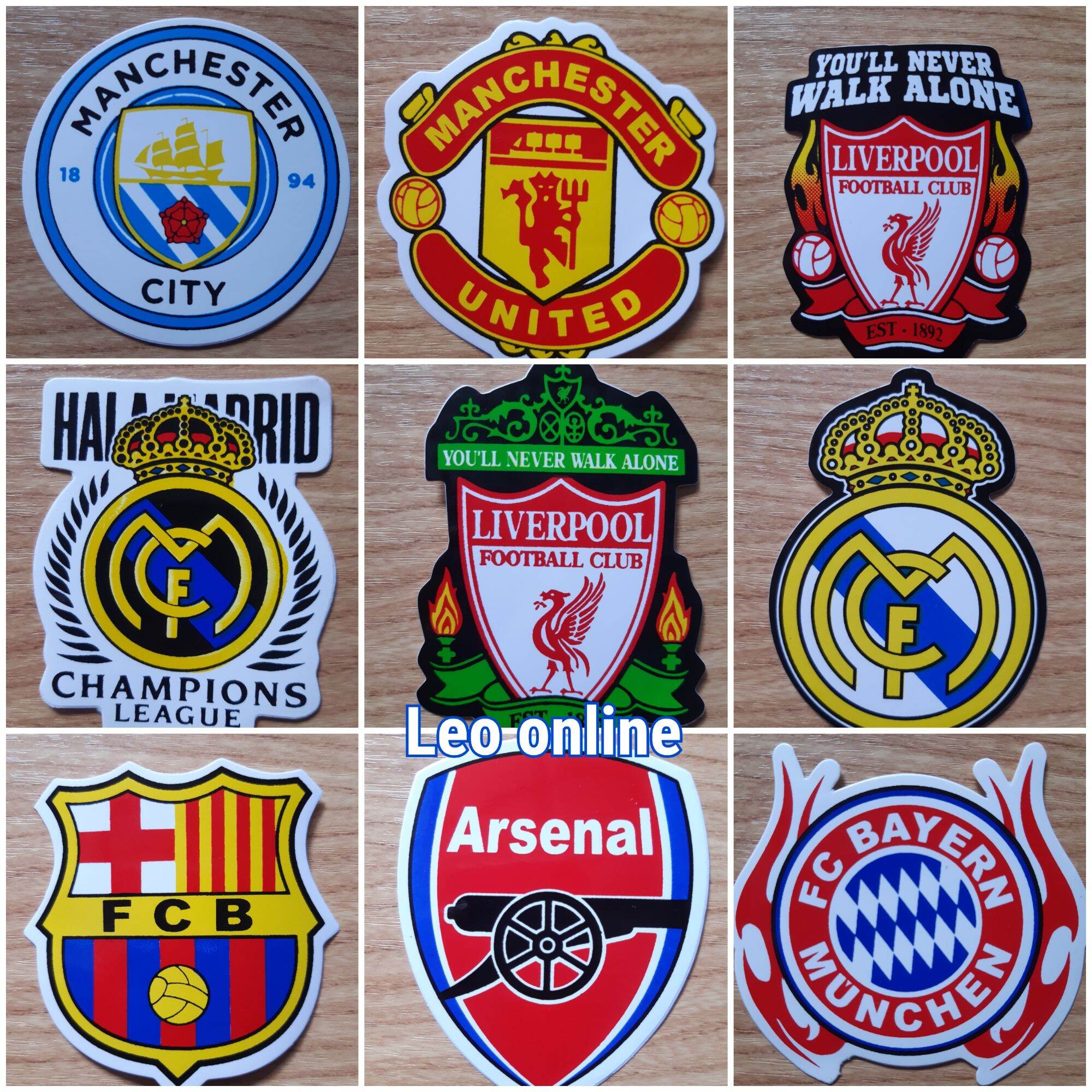 stiker sticker logo bola isi 10 lembar campur bahan gragtac | Lazada ...