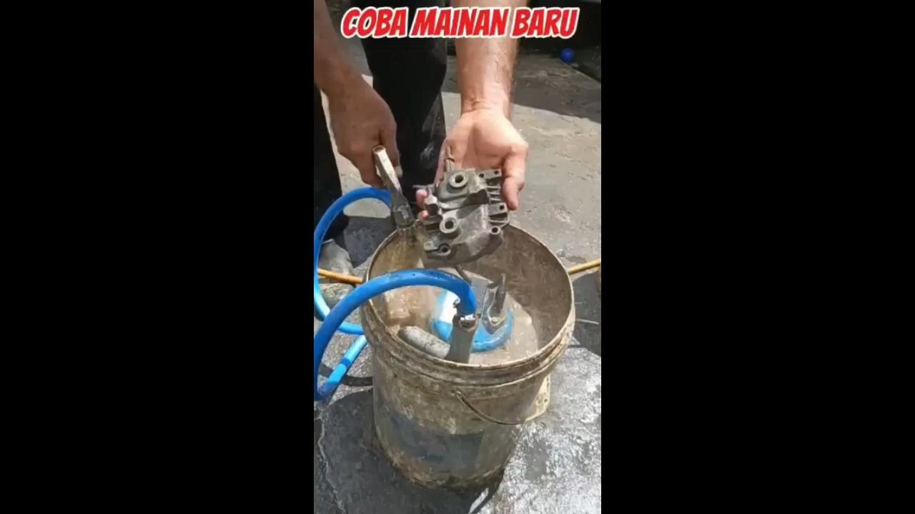 Gun Vapour Blasting set pompa + selang Alat Sandblasting lengkap tingal ...