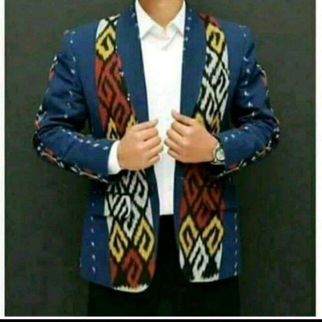 jas tenun biru etnik | Lazada Indonesia