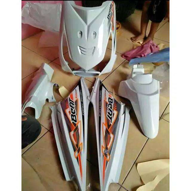 full body beat karbu putih set dengan stiker | Lazada Indonesia