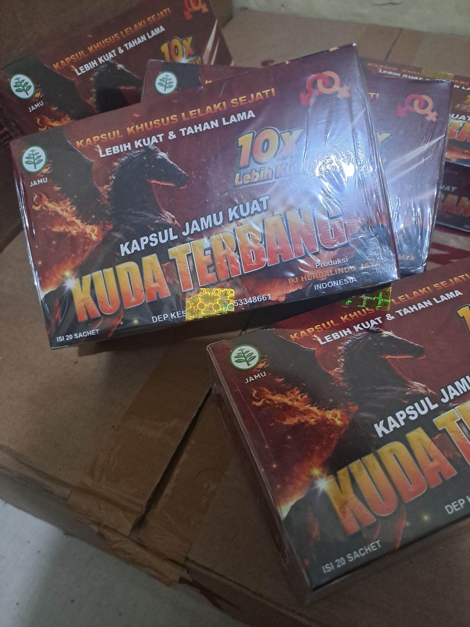KAPSUL JAMU KUAT KUDA TERBANG PER BOX ISI 20 SACHET PER SACHET ISI 2 ...