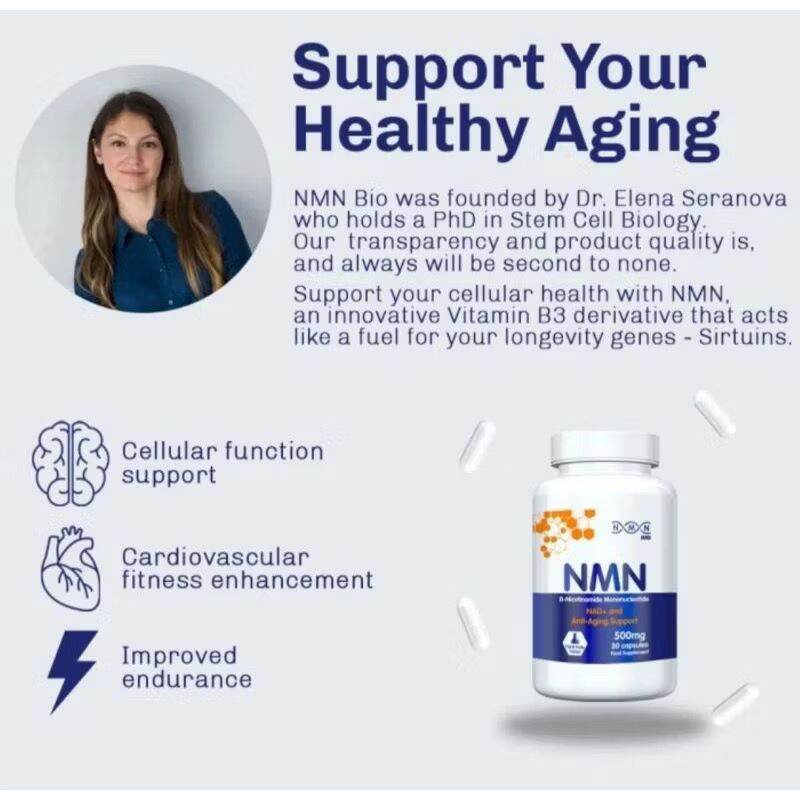NMN Bio B - Nicotinamide Mononucleotode - 500mg Anti-Aging & NAD+ 30 CAPS | Lazada Indonesia