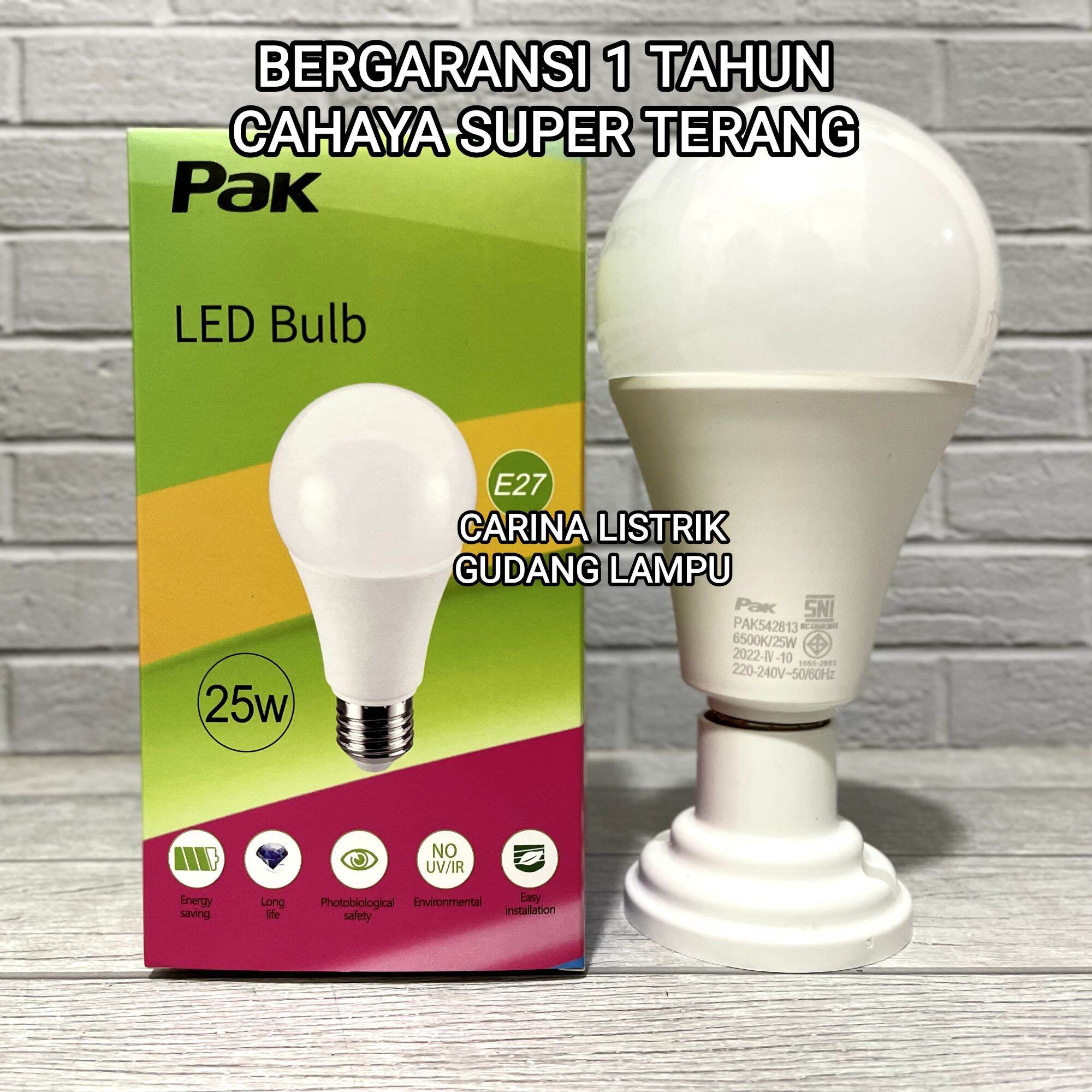 PAK LAMPU LED A BULB 25W SNI GARANSI 1 TAHUN | Lazada Indonesia