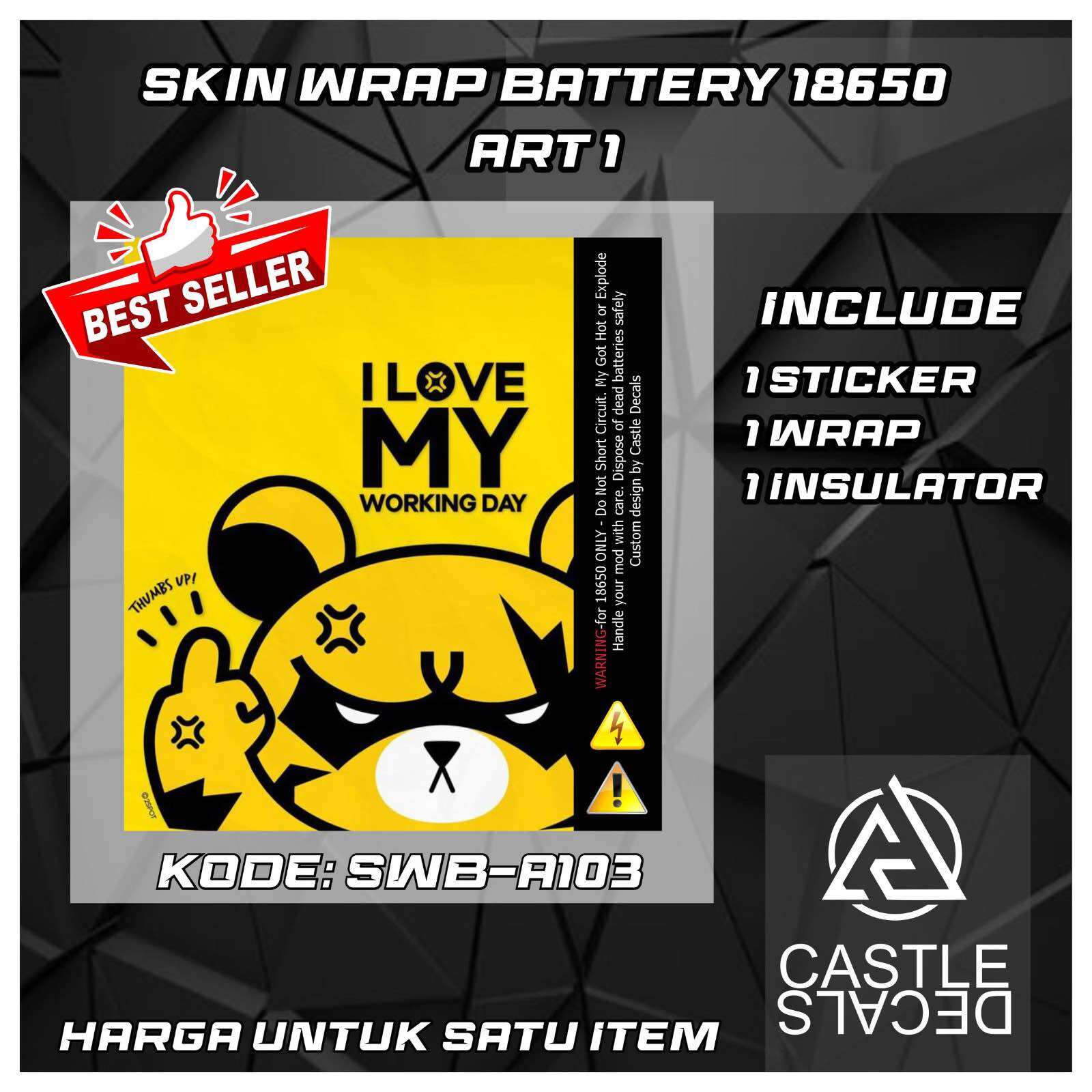 Stiker wrap battery 18650 008 | Lazada Indonesia