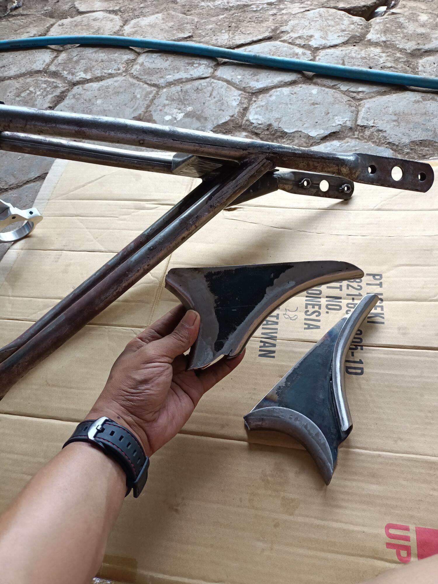 Penguat siku rangka CB/gl100 manisan suduta siku rangka Cb totoan model ...