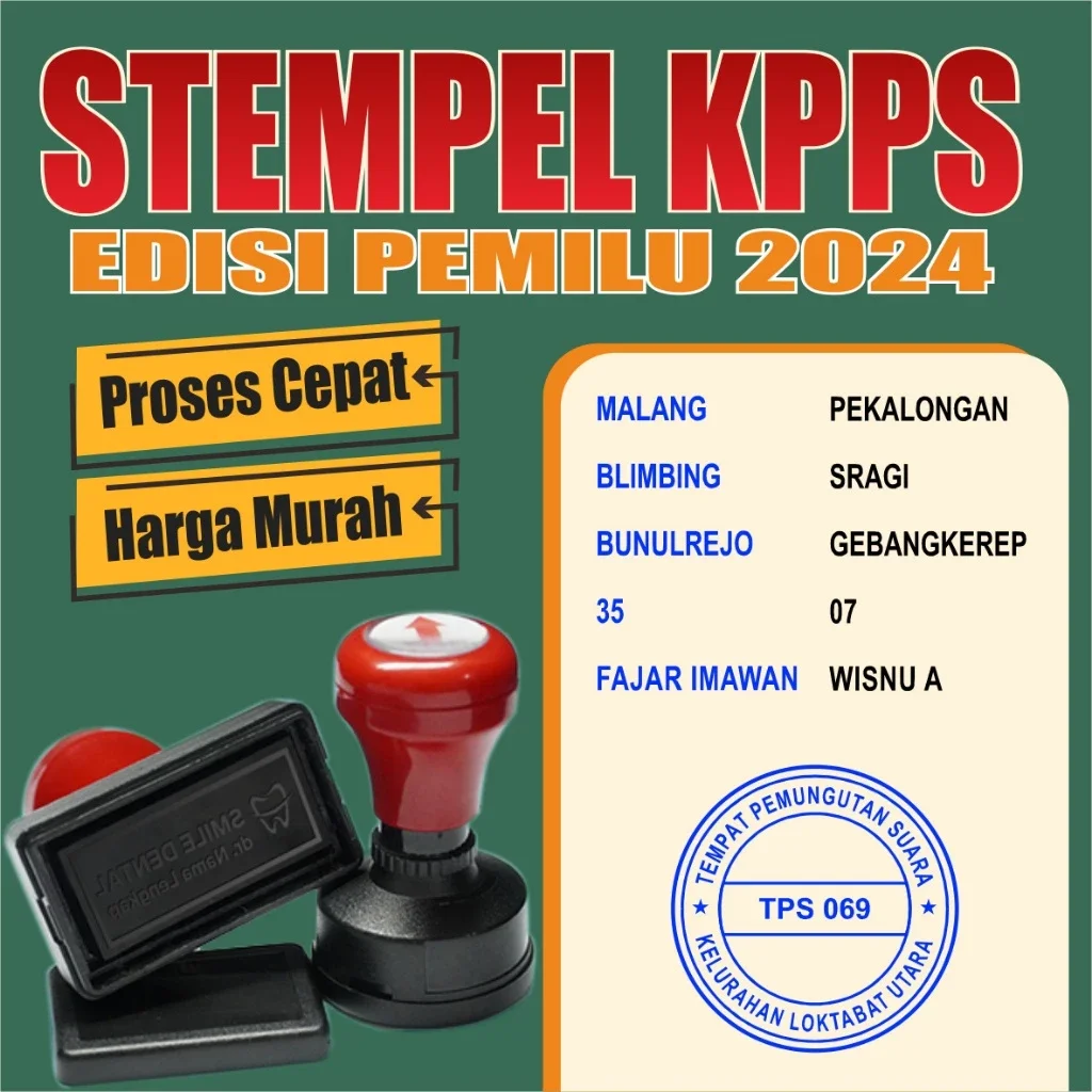 Stempel Pemilu, Stempel Kartu Suara, Stempel TPS, Stempel PPS, Stempel, stempel custom, Stempel ...
