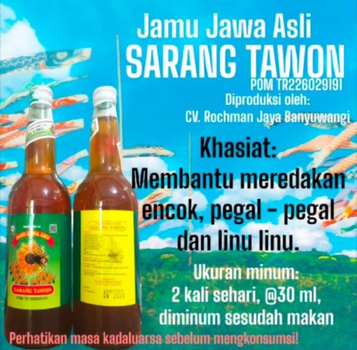 Jamu jawa asli cap sarang tawon - 600 mL - pegal linu dan asam urat ...