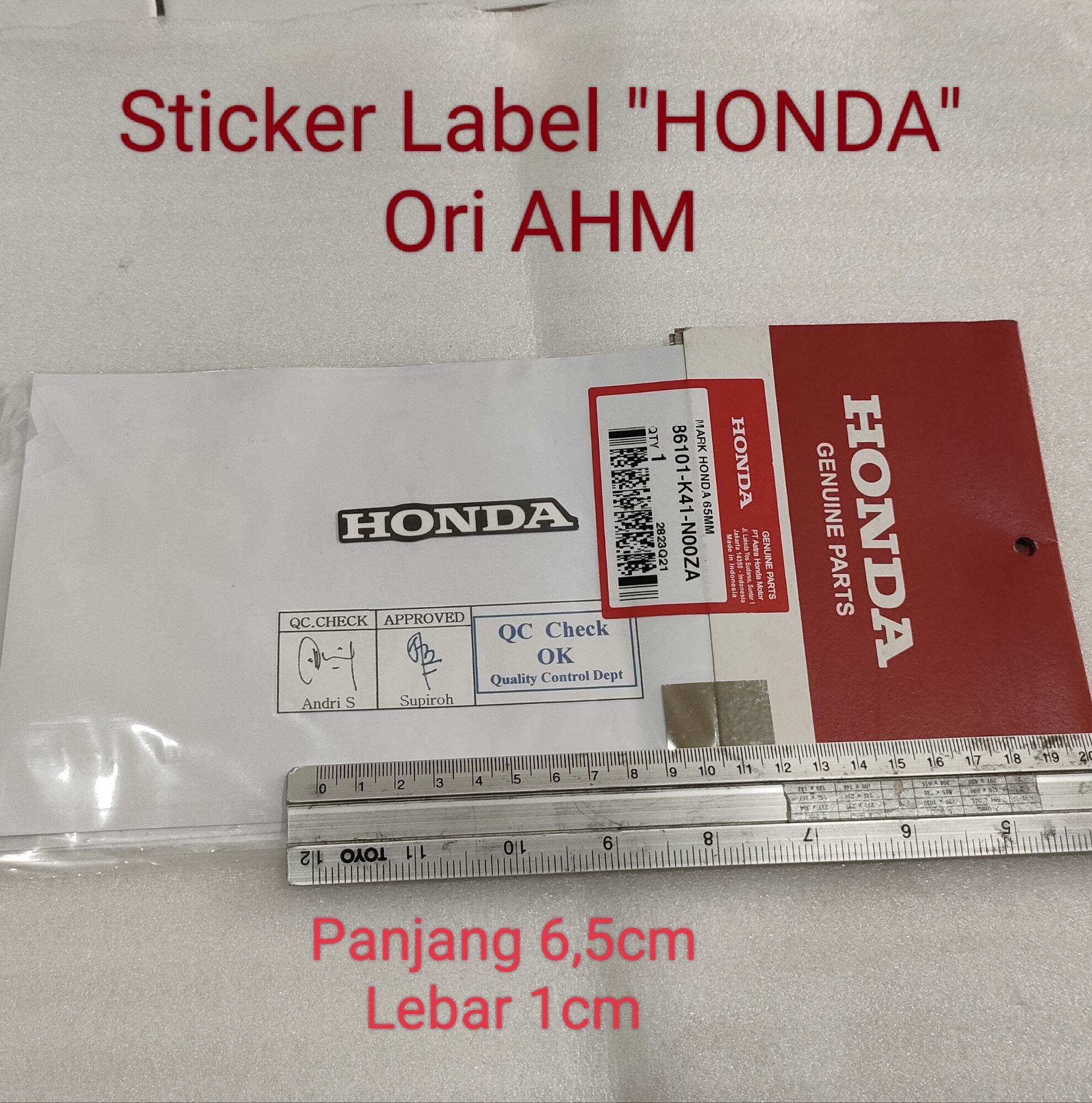 Sticker Label "HONDA" Ori AHM 86101-K41-N00ZA | Lazada Indonesia