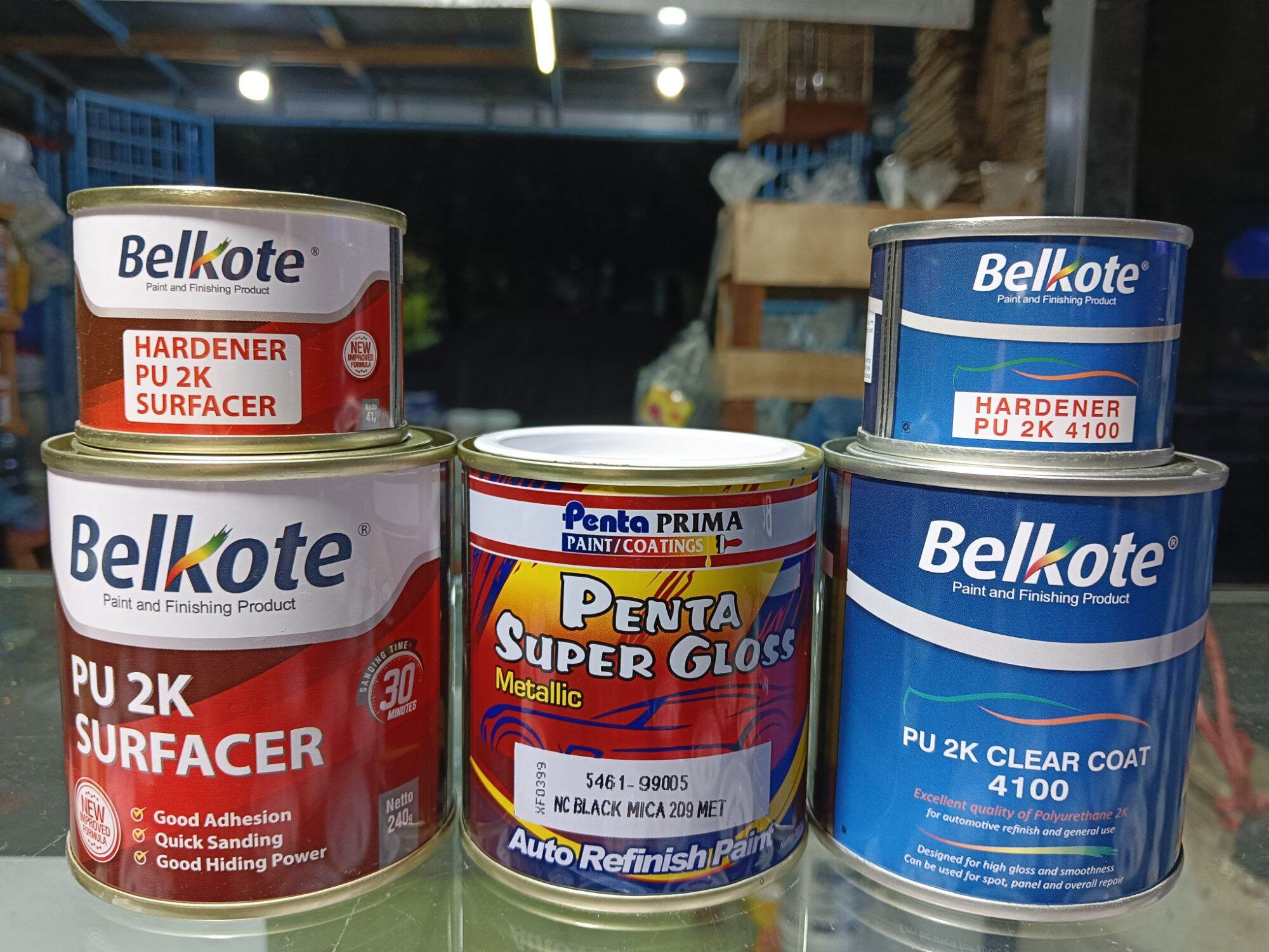 CAT DUCO PENTA PAKET BLACK MICA /HITAM METALLIC TERDIRI DARI 3 PRODUK ...