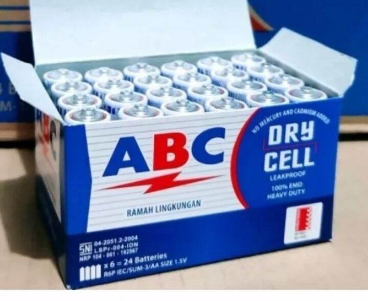 BATU ABC A2 BIRU 1BOK ISI24PCS | Lazada Indonesia