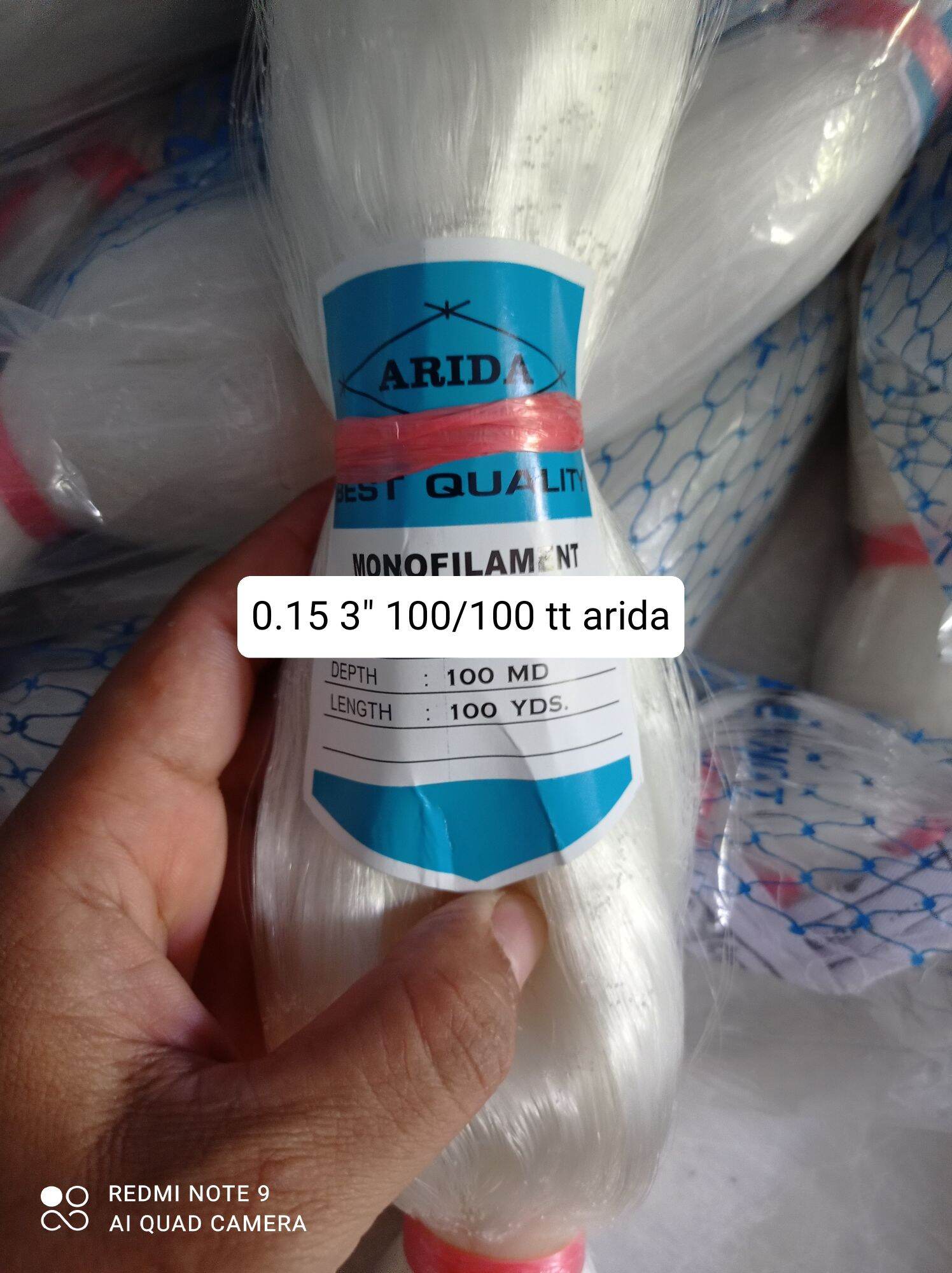 Jaring ikan arida 0.15 3 inchi 100md/100yds tate jaring arida pukat ...