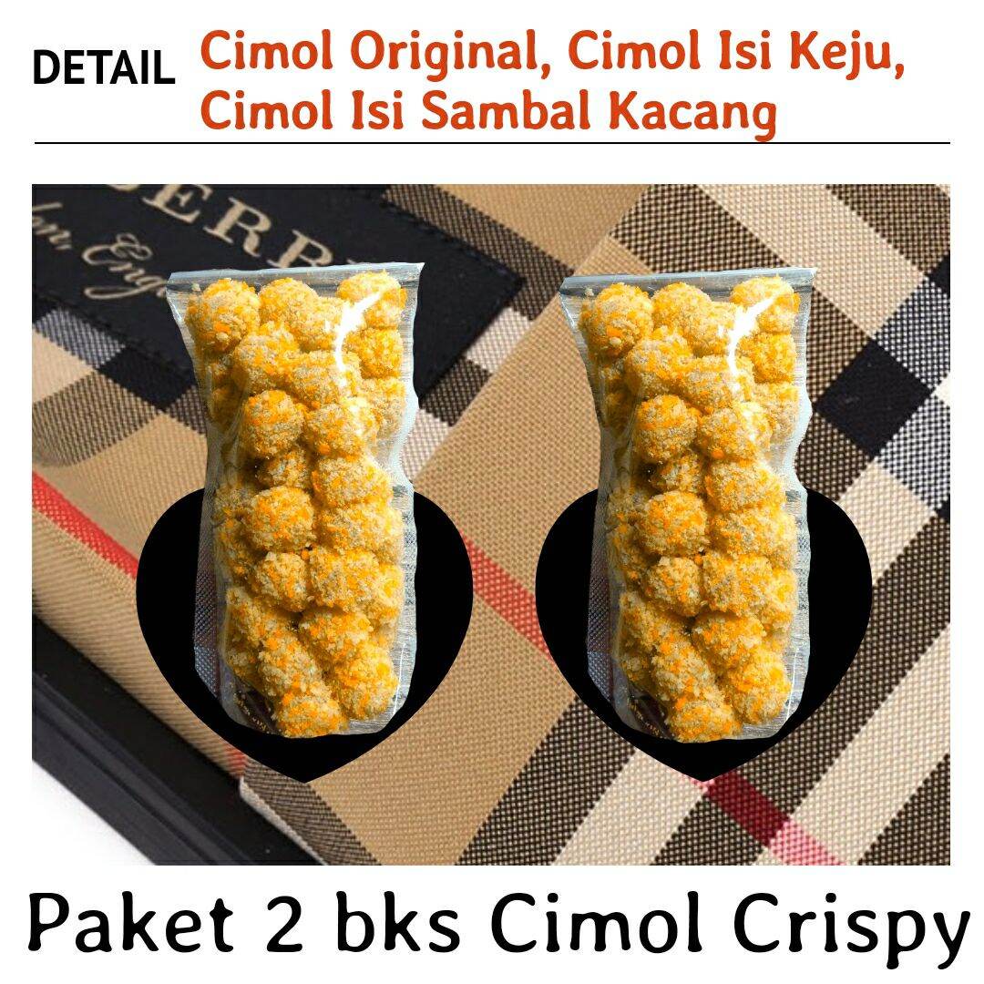 2 Bungkus Cimol isi Keju dan Sambal Kacang/Tidak alot dan tidak mudah ...