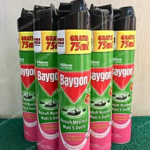 Baygon Aerosol 600 ml ml Warna Pink Flower Garden Anti Nyamuk Serangga ...