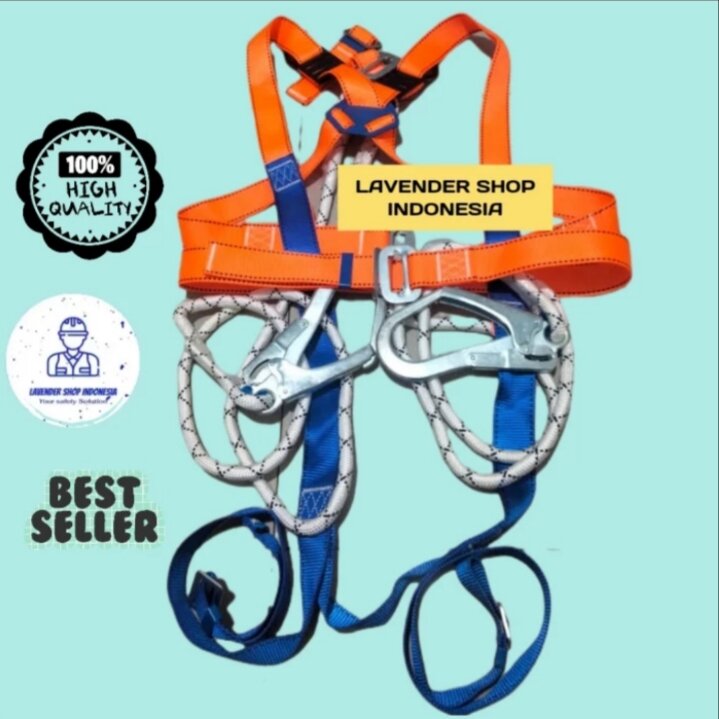 Full Body Harness Double Lanyard Big Hook (plus tali dada) | Lazada ...
