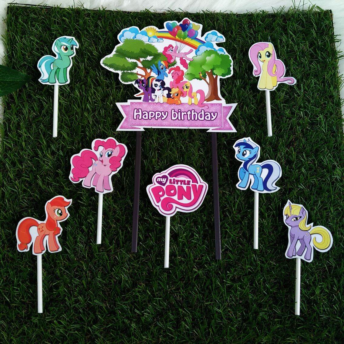 Topper Cake kuda poni karakter happy birthday hiasan kue ulang tahun ...