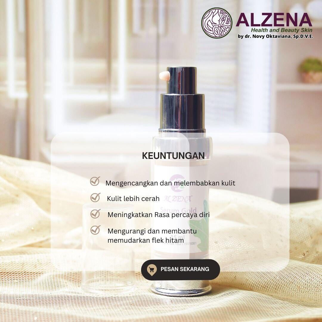 Alzena Skincare Serum Gold Glowing ORIGINAL BPOM | Lazada Indonesia