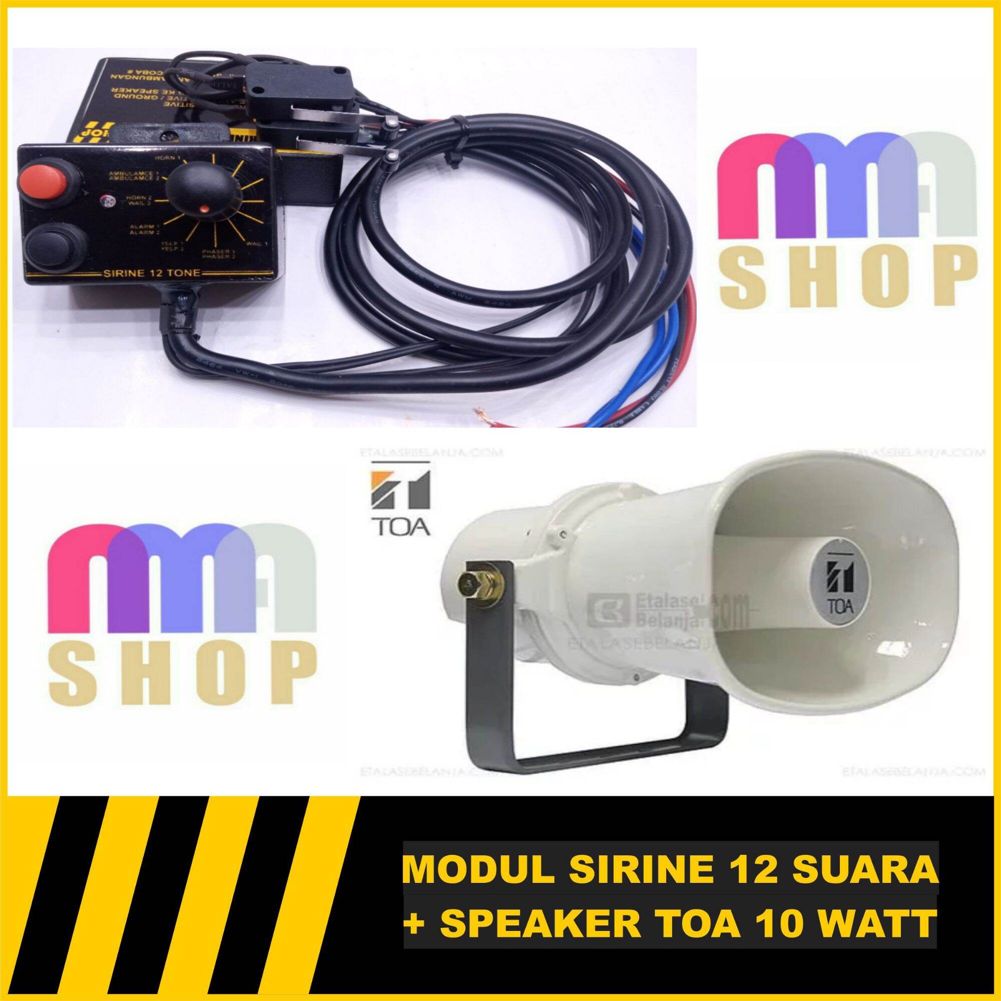 modul sirine 12 suara dualtone set speaker toa zh610s 10 watt | Lazada ...