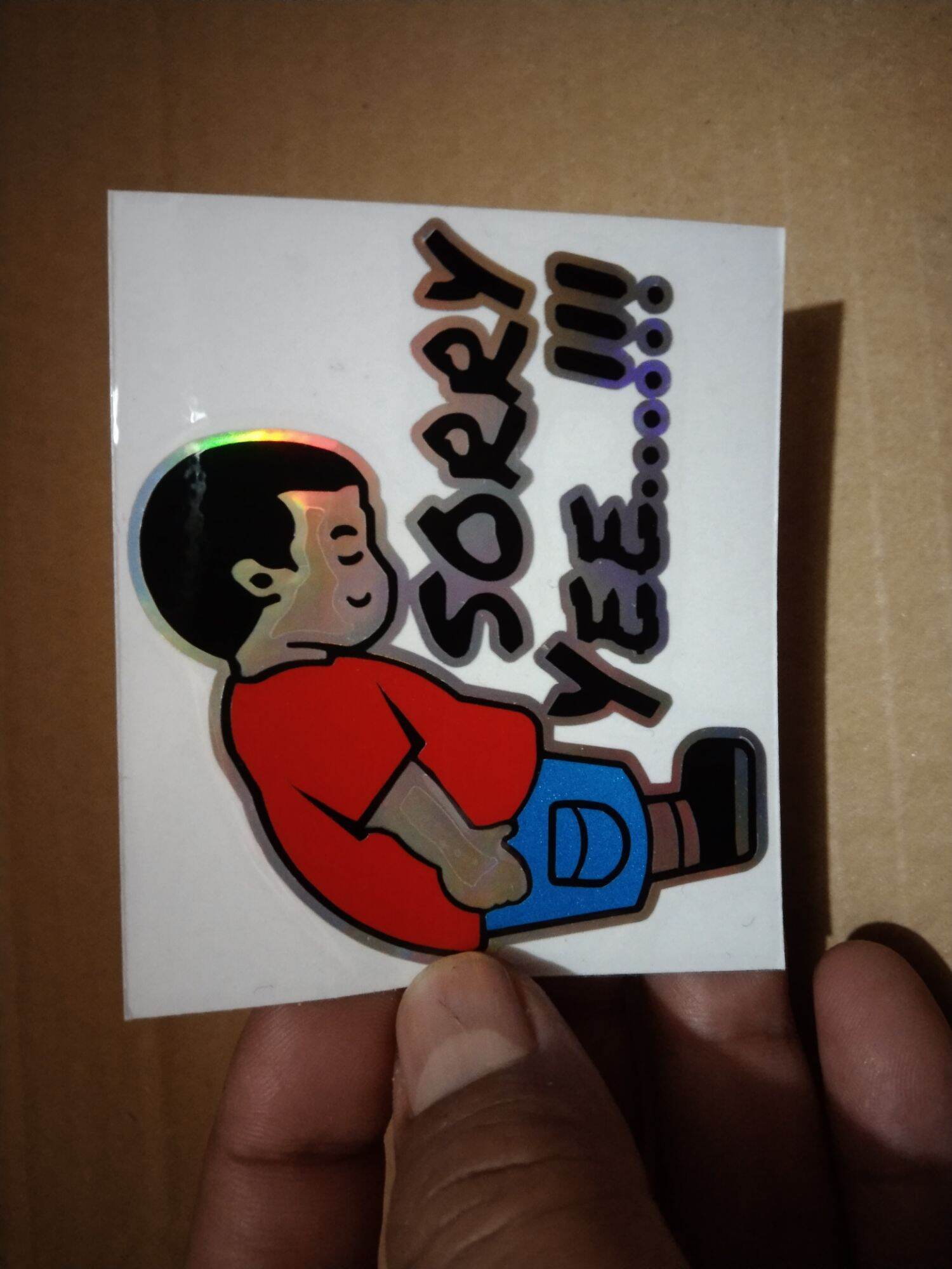 Stiker Cutting Sorry Yee. | Lazada Indonesia