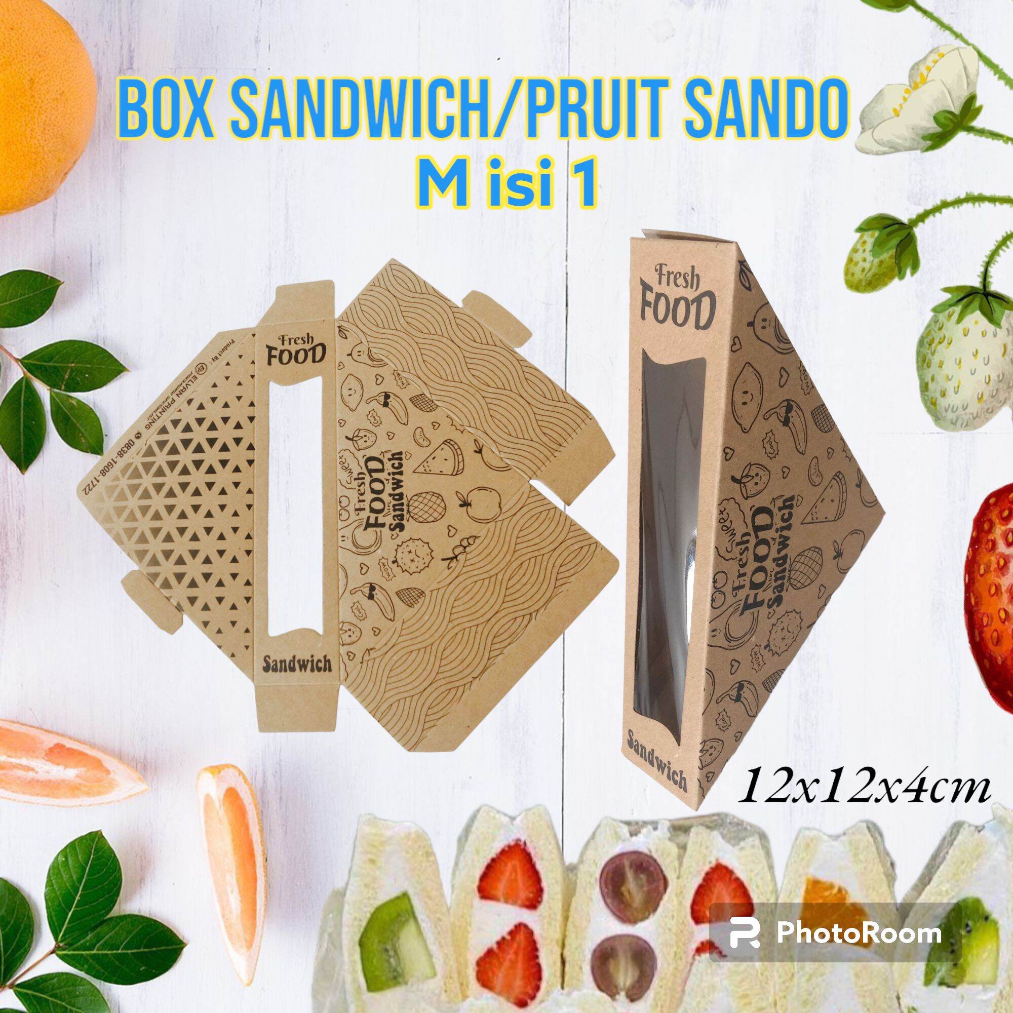 box sandwich mika/pruit sando 12x12x4 isi 25pcs | Lazada Indonesia