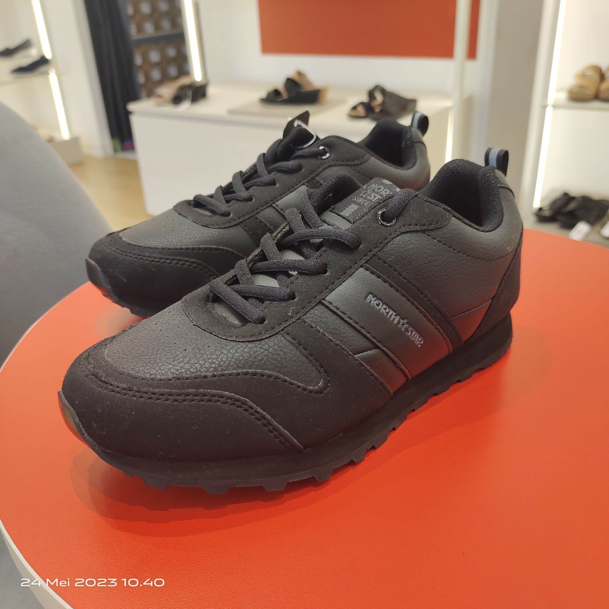 North star sepatu sneakers pria/sepatu sekolah hitam anti bakteri by ...