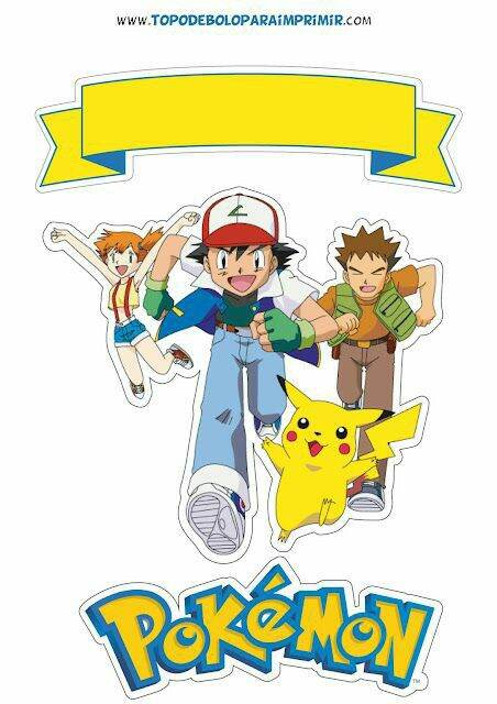 Topper cake kue karakter pokemon pikachu bisa custom nama dan ucapan ...