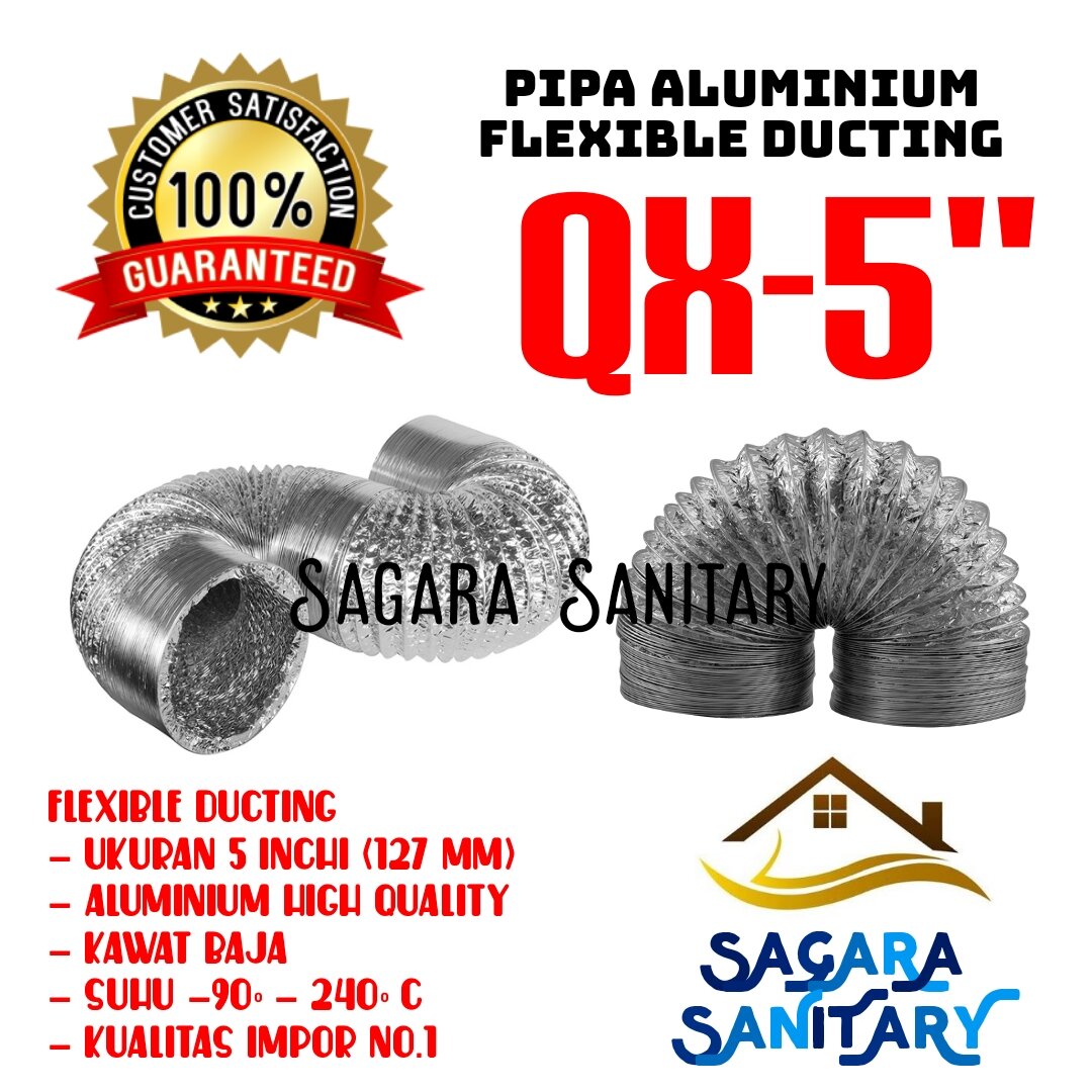selang pipa cooker hood 5 in aluminium harga permeter untuk rinnai modena dll | Lazada Indonesia