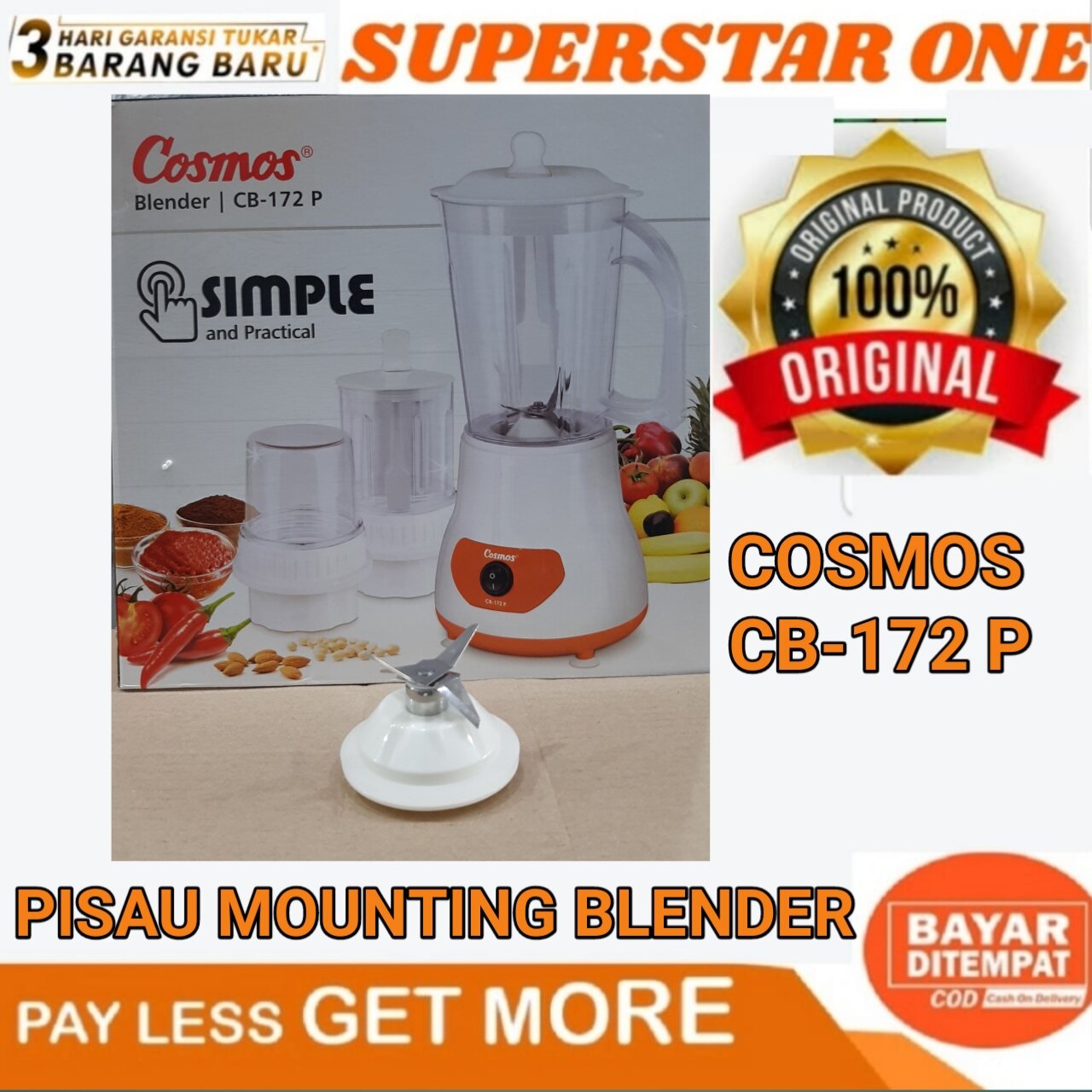 Pisau Mounting Blender Cosmos CB-172 P CB 172 P Cosmos Pisau Mounting ...