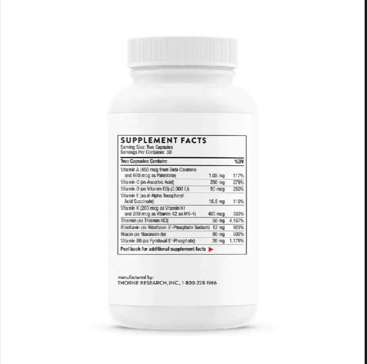 THORNE - Basic Nutrients 2 / Day - Multivitamin Harian Komprehensif ...