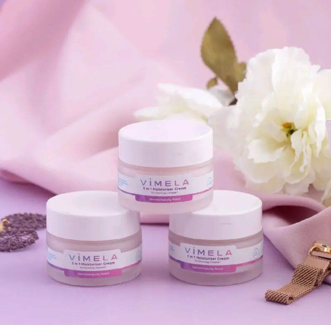 VAMELA 3 IN 1 moisturizer crim 30 gr pelembab wajah / wajah glwowing ...