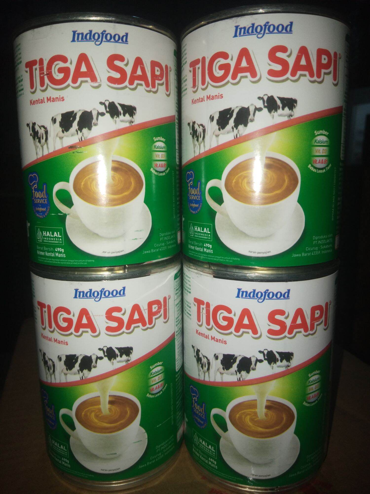 susu kental manis TIGA SAPI INDOFOOD 1 kaleng 490gram | Lazada Indonesia