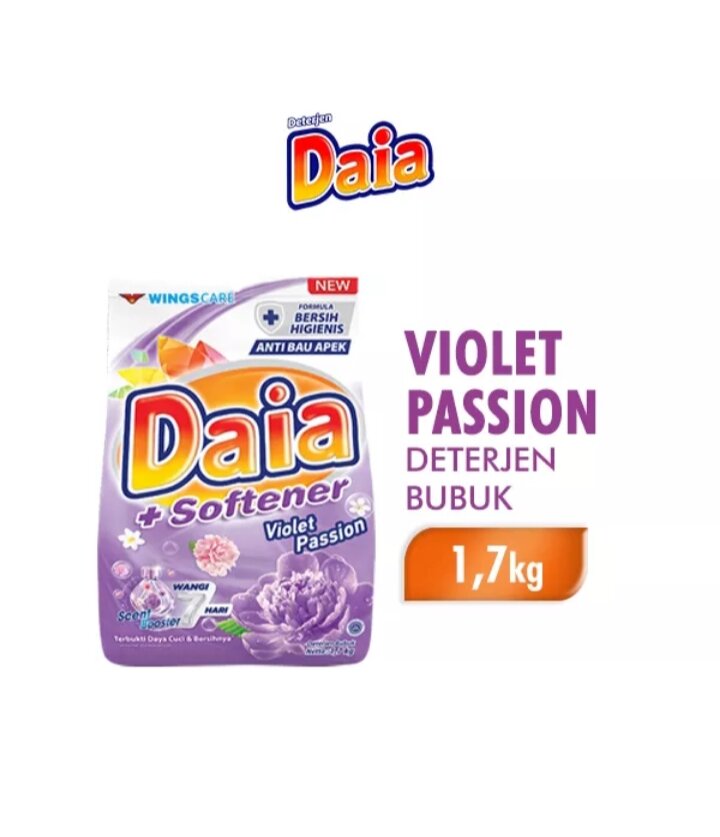 Daia Violet PAssion 1,7kg Detergen Bubuk plus Softener | Lazada Indonesia