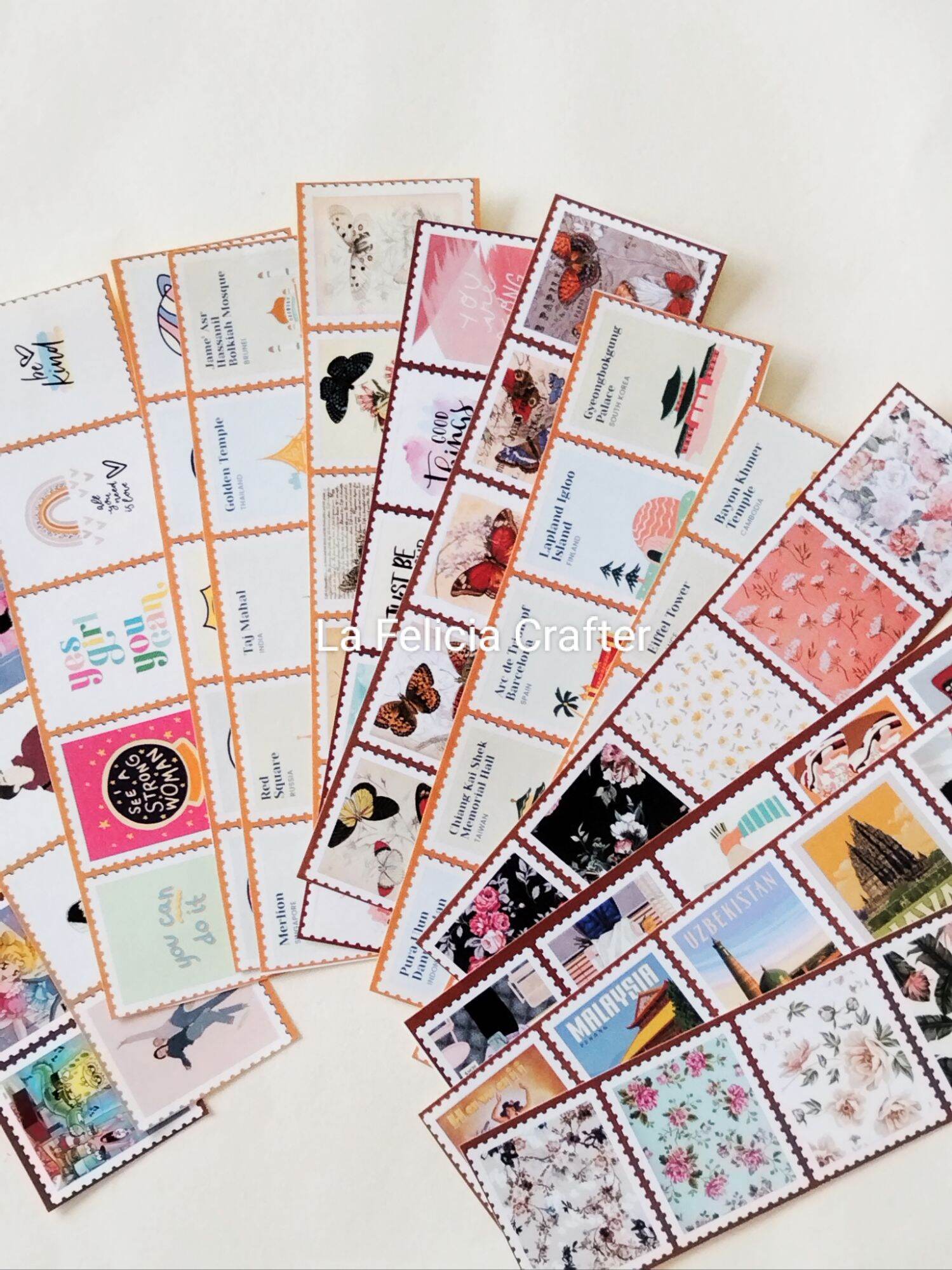 Sticker Stamp Perangko Vintage Estetik untuk Hiasan Journal | Lazada ...