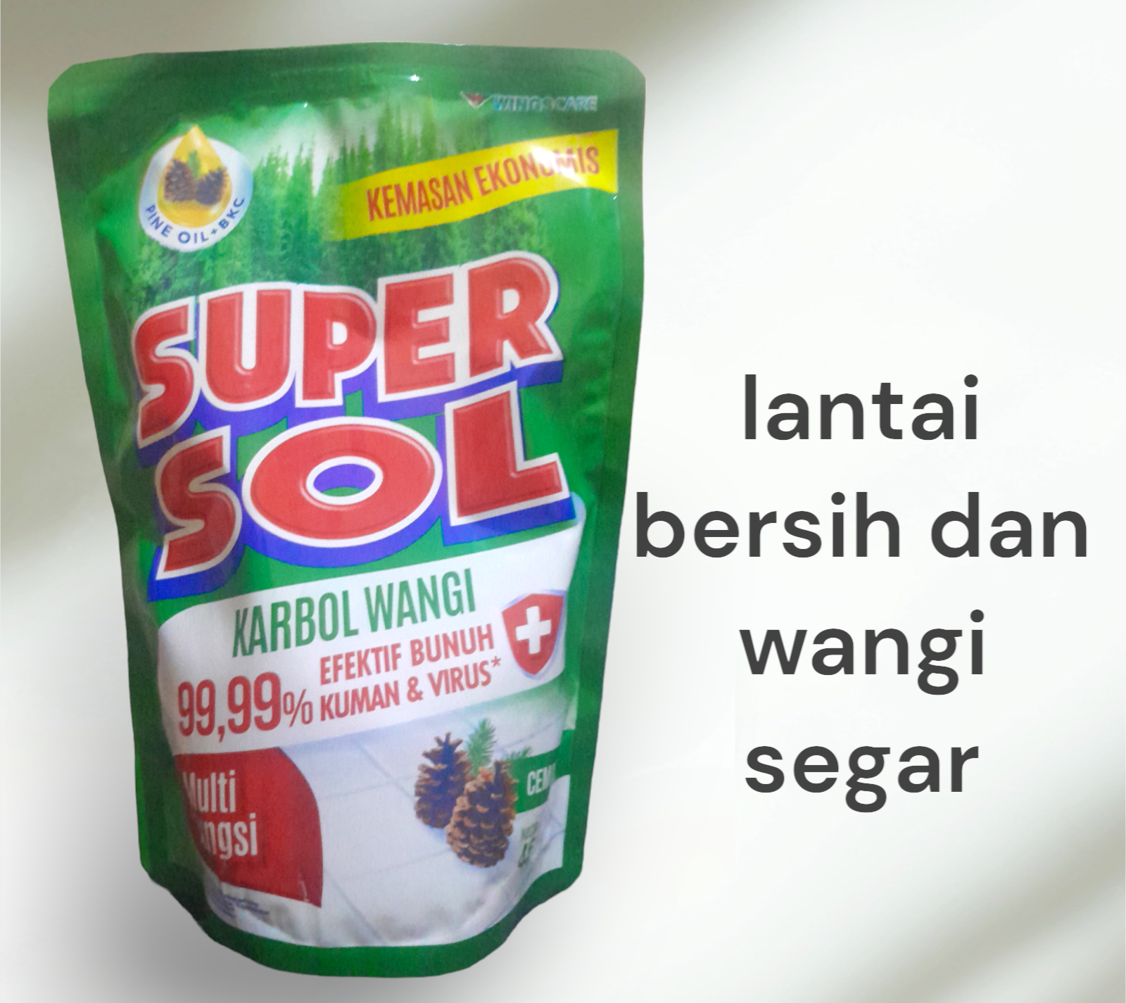 SUPERSOL pembersih lantai karbol cemara 450 ml | pembersih lantai ...