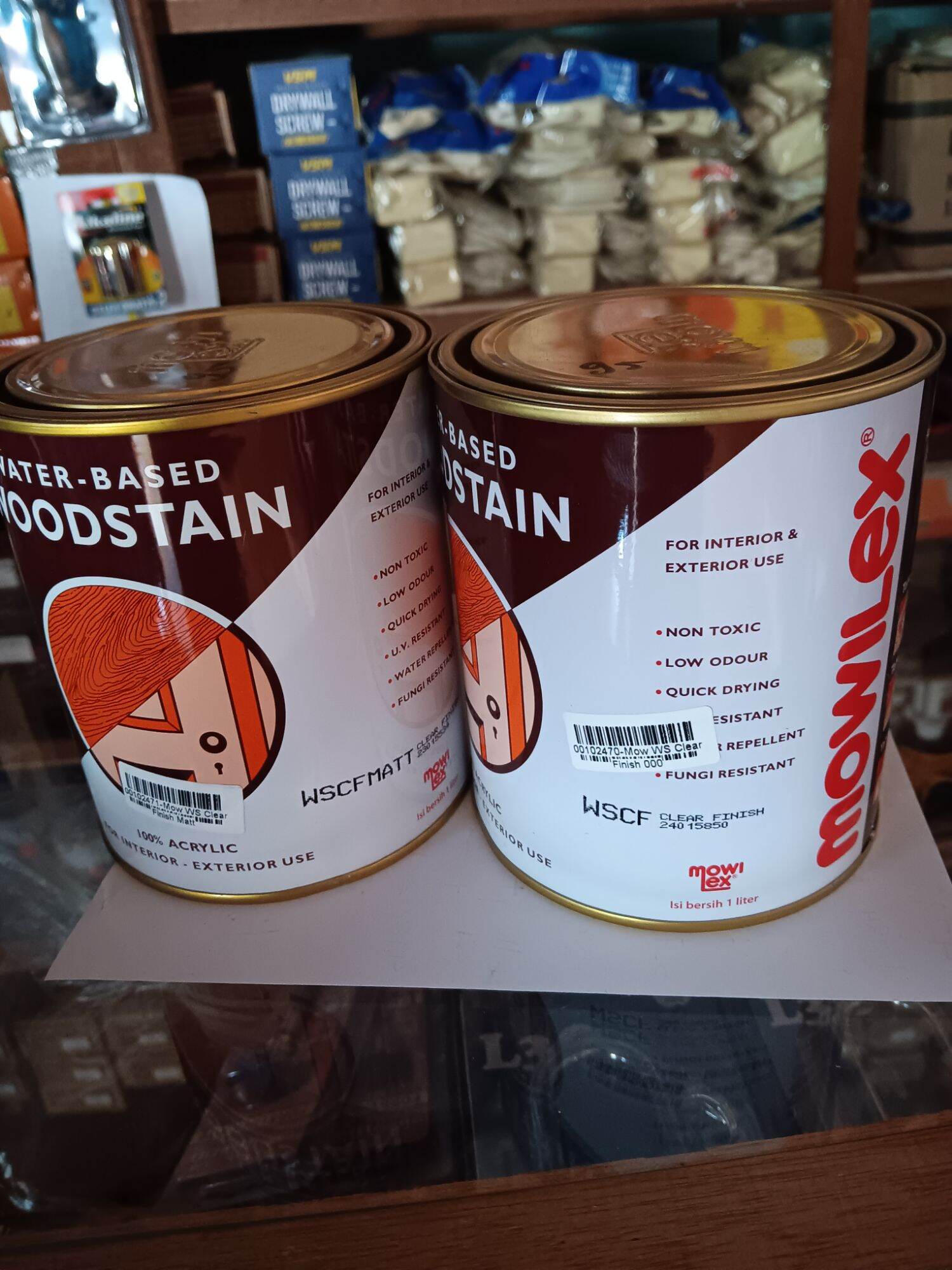 Cat Melamine Mowilex 1kg clear finish kayu super | Lazada Indonesia