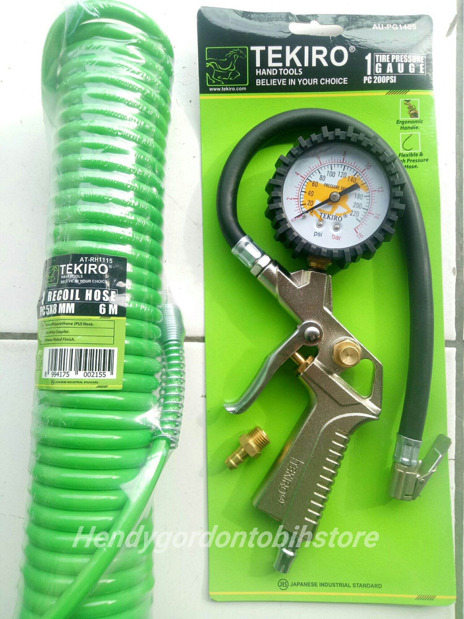 Selang recoil 6m tekiro paket tire pressure Tekiro ORIGINAL alat isi ...