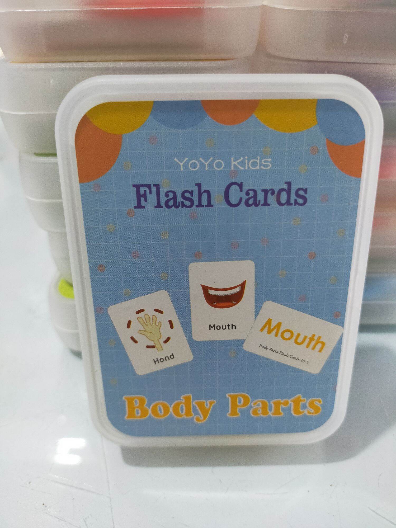Flash Card Mainan Edukasi Anak Kartu Pintar Anak Motif BODY PARTS ...