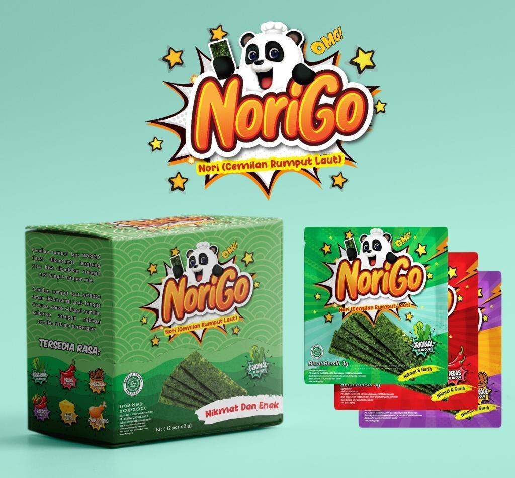 Norigo rumput laut Rasa Seaweed 36g ( 1 box isi 12 pcs ) | Lazada Indonesia