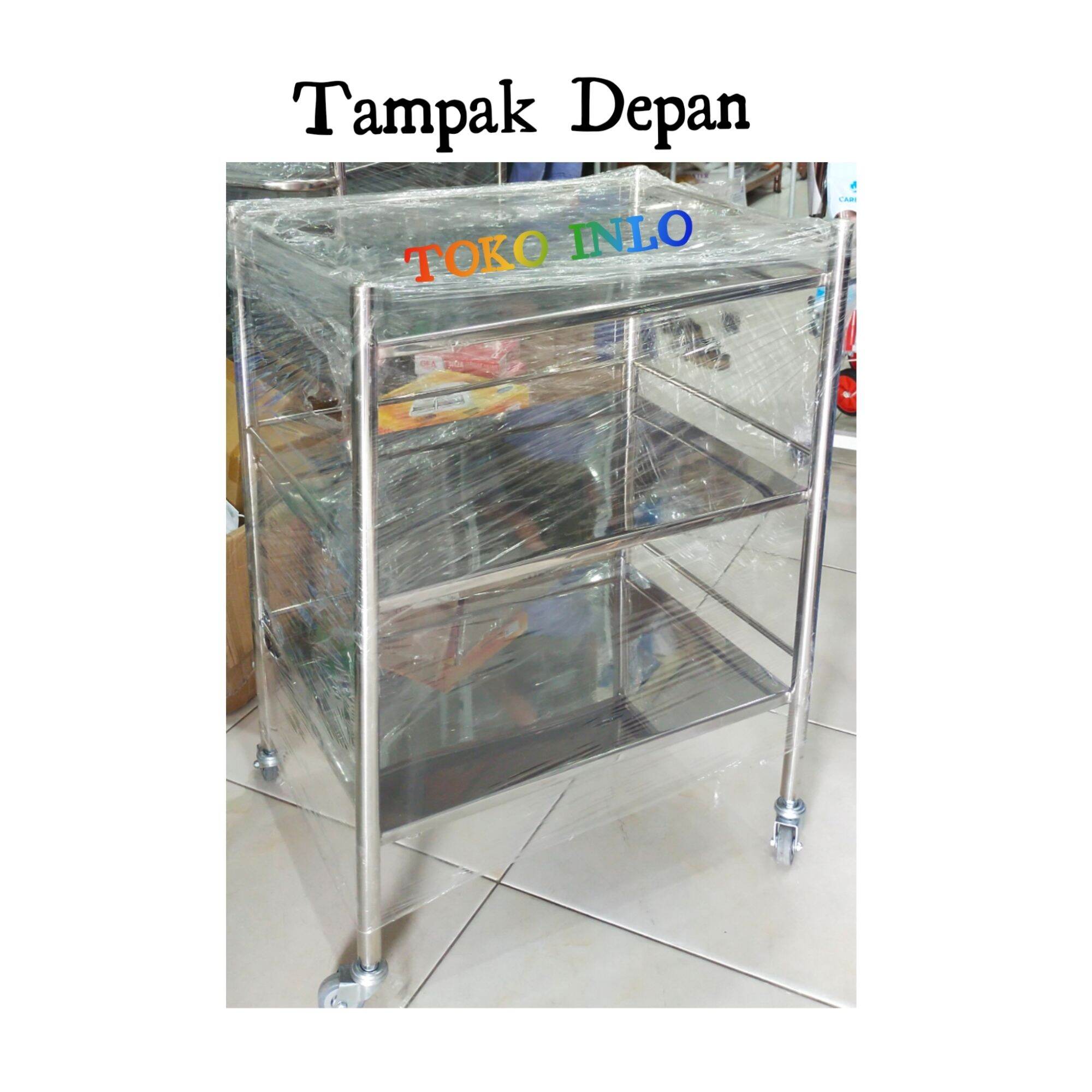 Meja Instrumen 3 Tingkat Rumah Sakit,Klinik,Praktek/Troly Instrumen ...