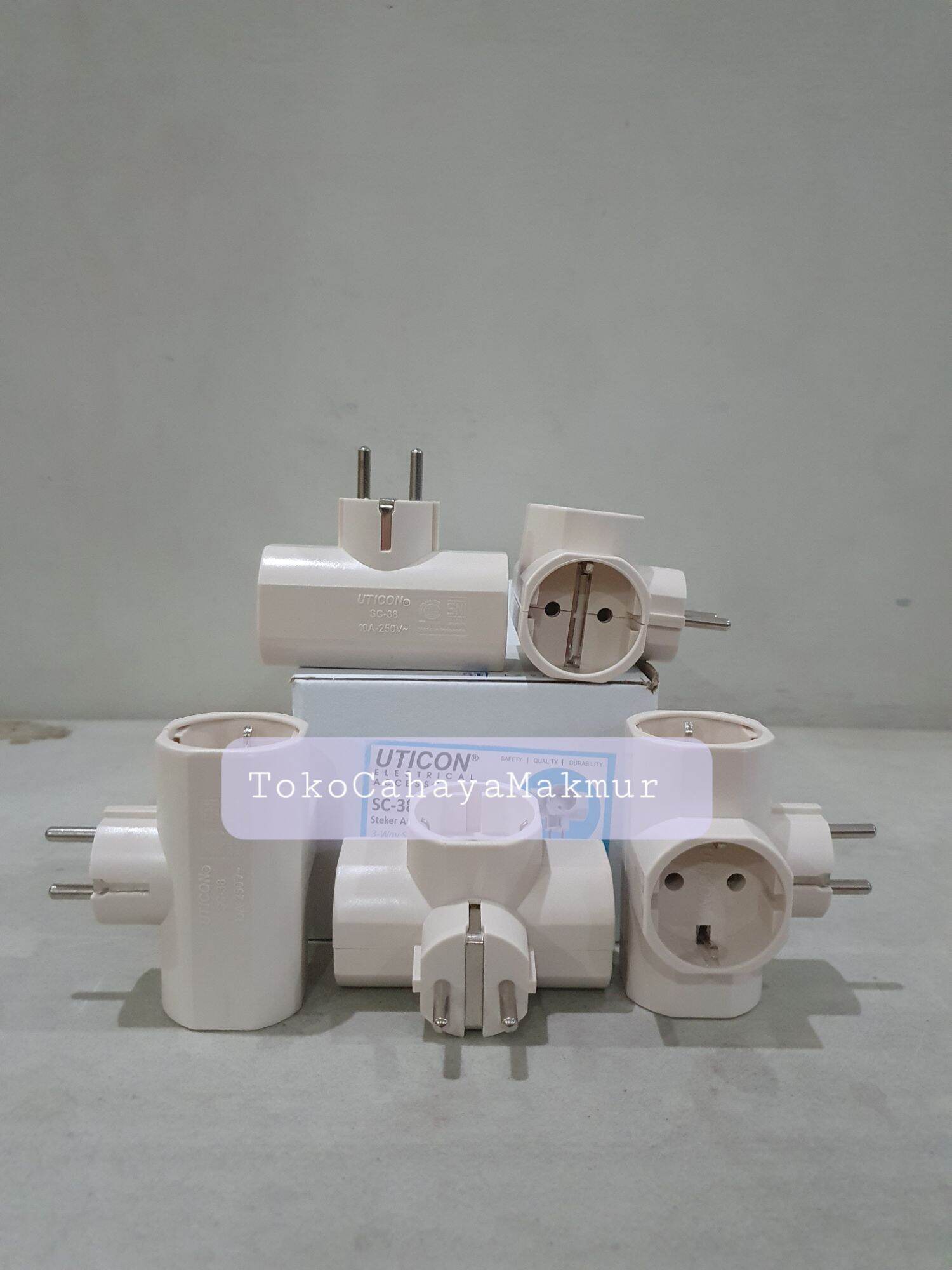 UTICON Steker T Arde SC-38 / Stop Kontak 3-Soket/Socket / Plug SNI | Lazada Indonesia