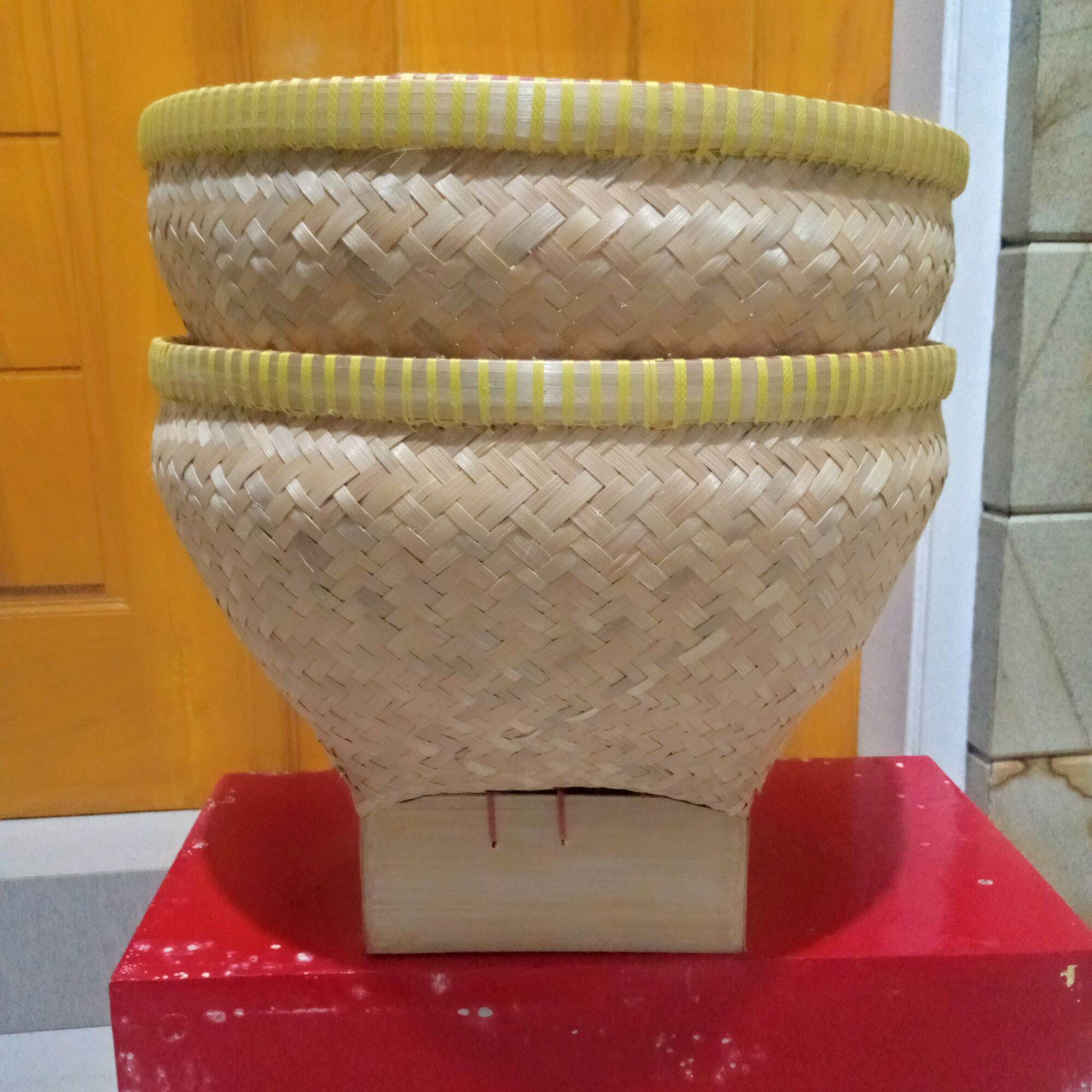 Boboko Bambu Bakul Nasi Diameter 40 cm Tinggi 30 Cm Boboko Anyaman ...