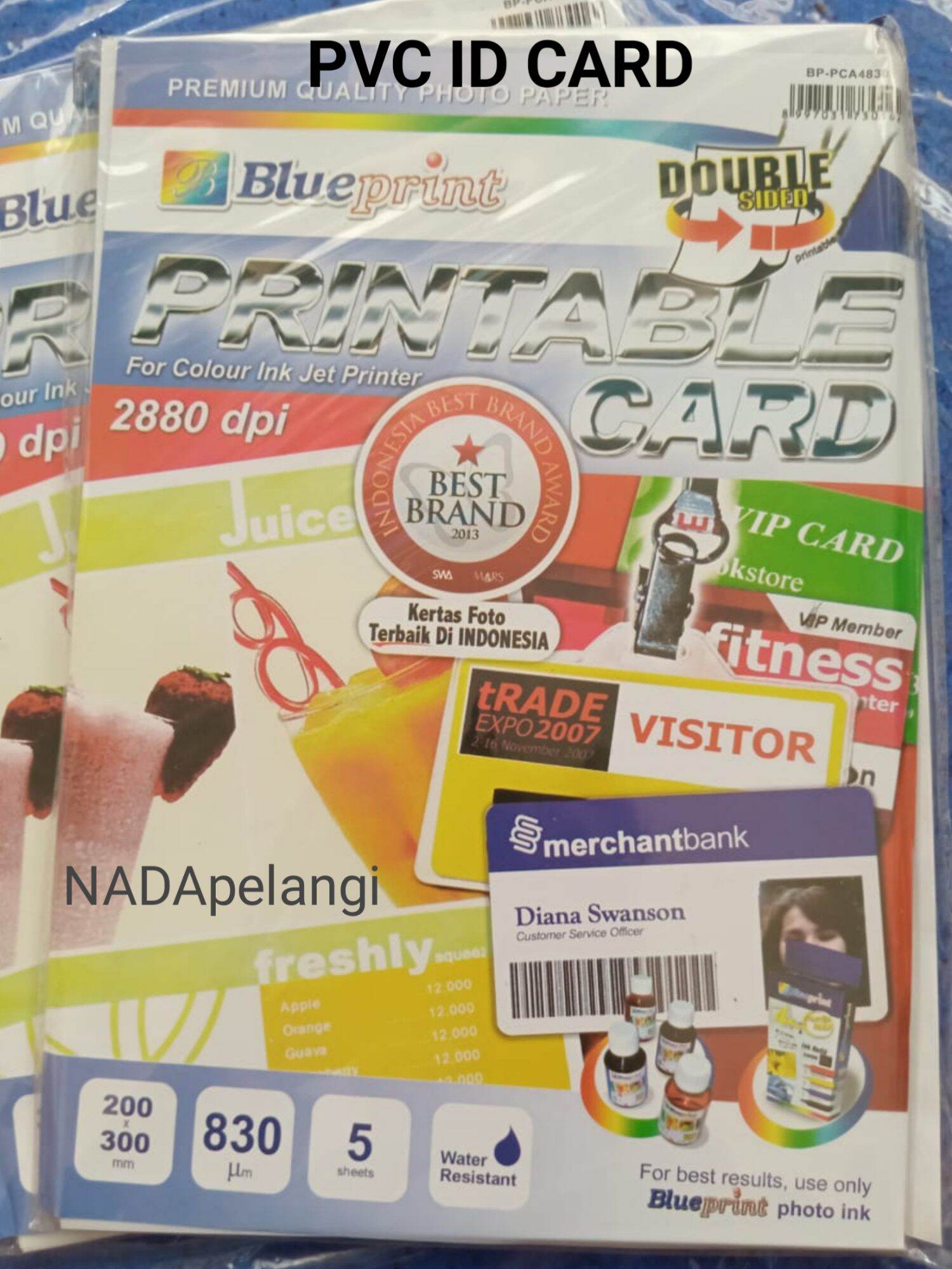 pvc id card coral / kertas pvc id card / pvc 5 set blueprint / 5 set ...