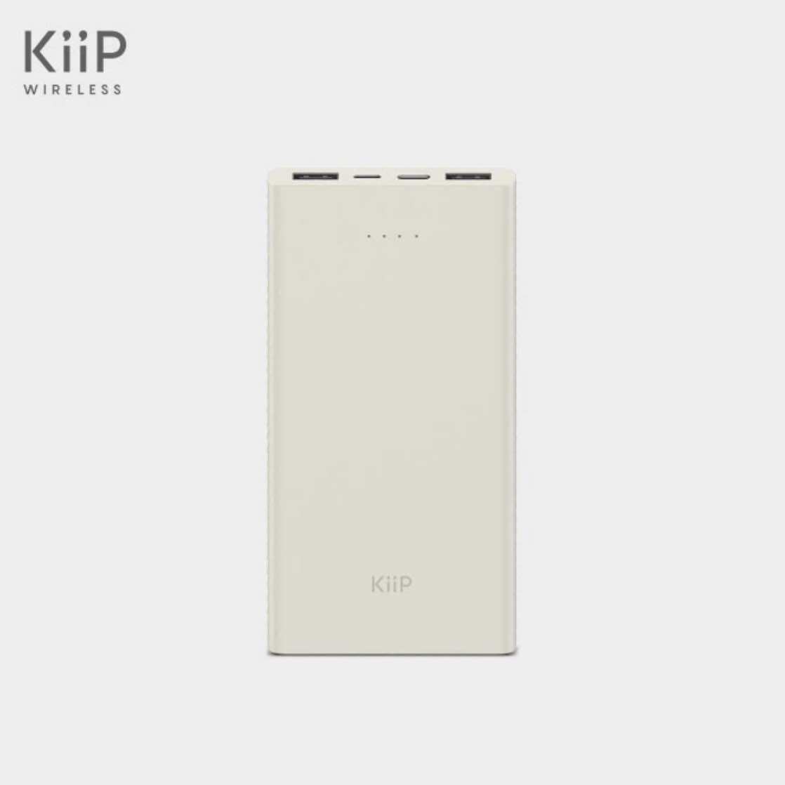 Kiip E41 Power Bank Slim 10000mAh Type C Micro USB Port - BEIGE ...