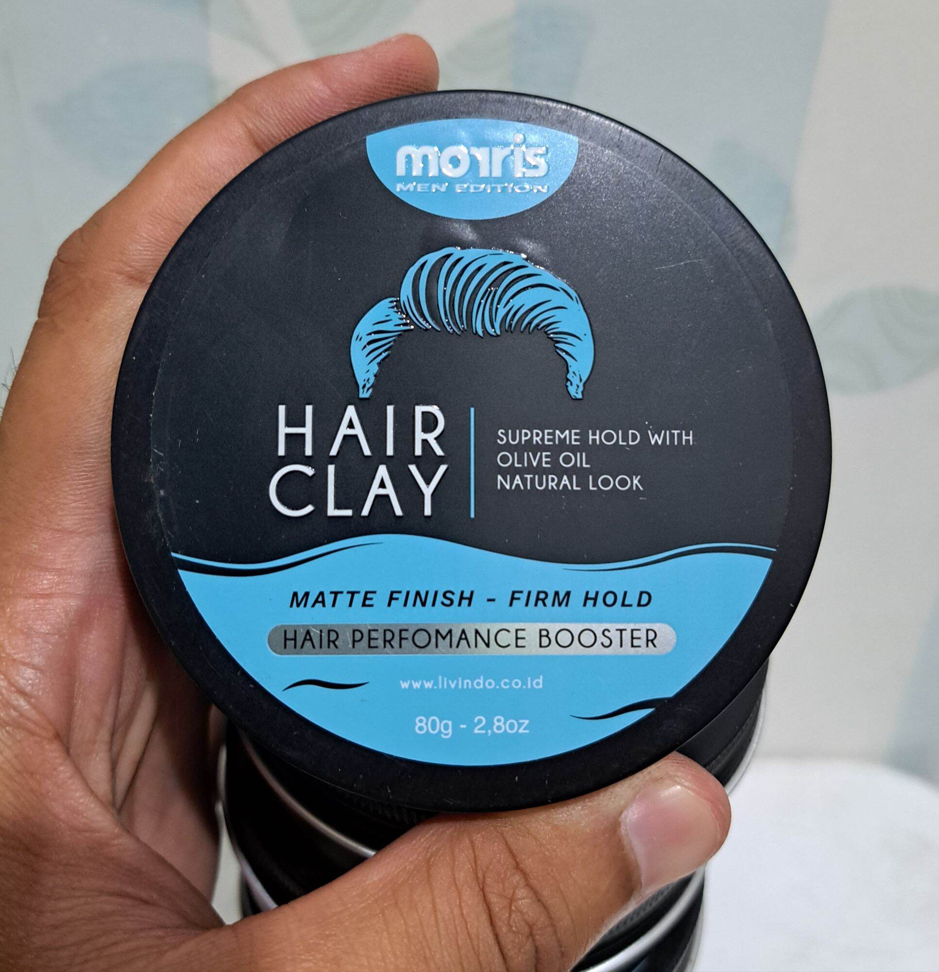 MORRIS HAIR CLAY MATTE FINISH FIRM HOLD 80g 2.8 oz EASY STYLING CLAY ...