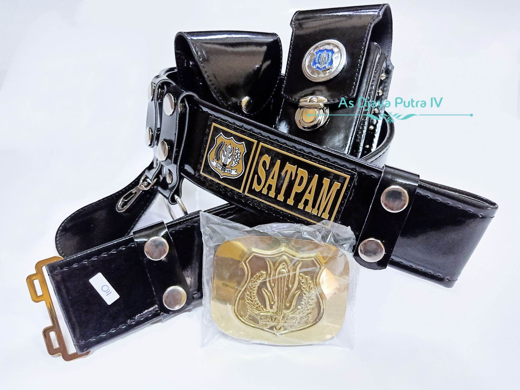 kopel satpam pdl pdh kulit sintetis hitam lengkap (Sarung hp double ...