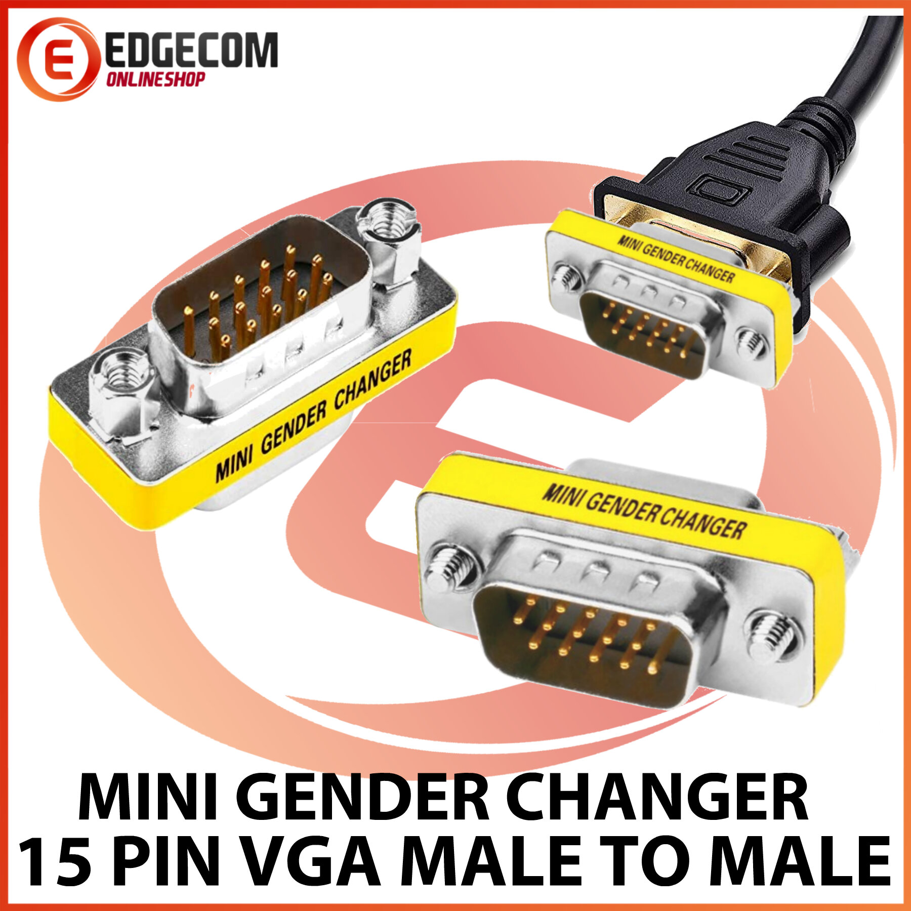 Gender / Konektor VGA Male to VGA Male 15 Pin Adapter | Lazada Indonesia