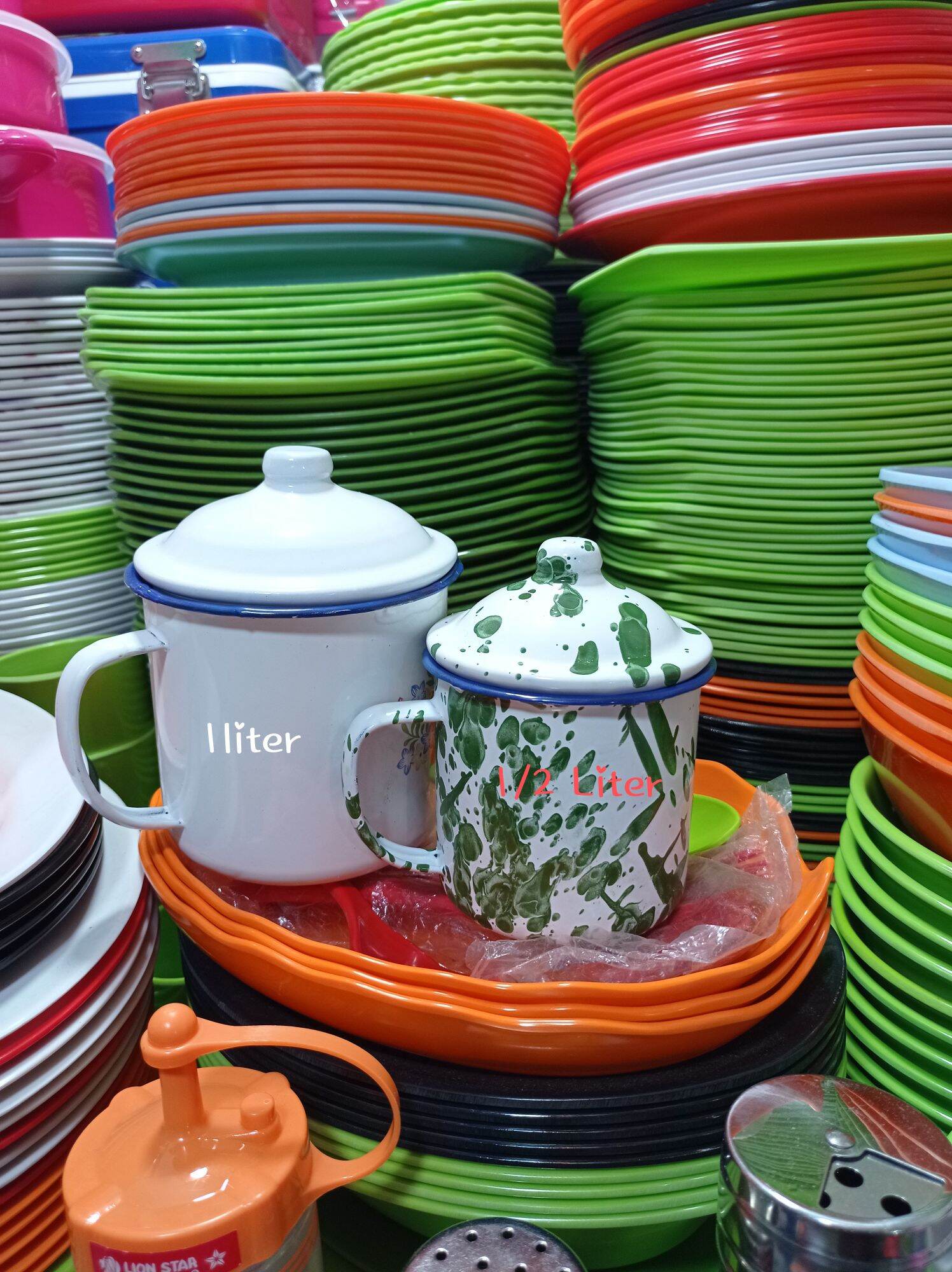 Gelas kaleng/ muk enamel jadul 1/2ltr | Lazada Indonesia