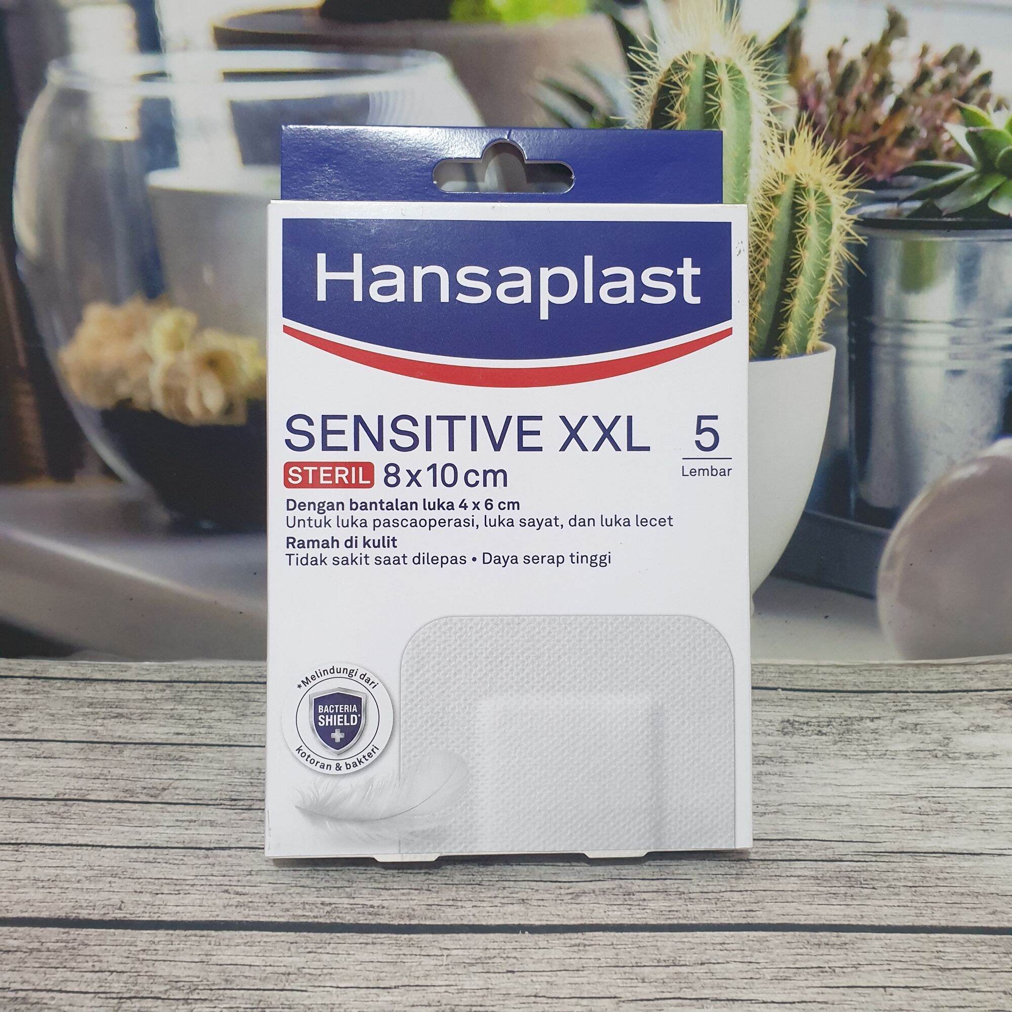 HANSAPLAST SENSITIVE XXL STERIL 8X10CM ISI 5 LEMBAR - PLASTER LUKA ...