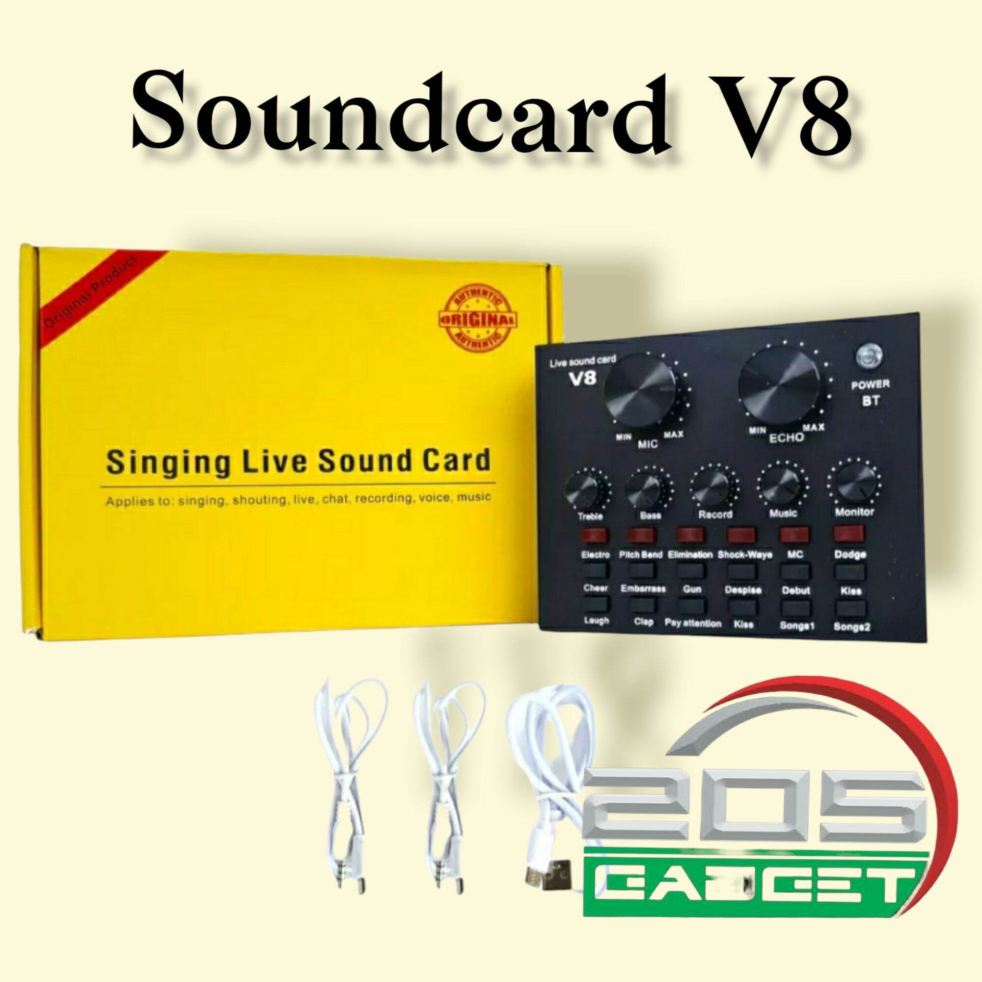 Soundcard V8 Audio USB Mixer Wired Recording Live Streaming | Lazada ...