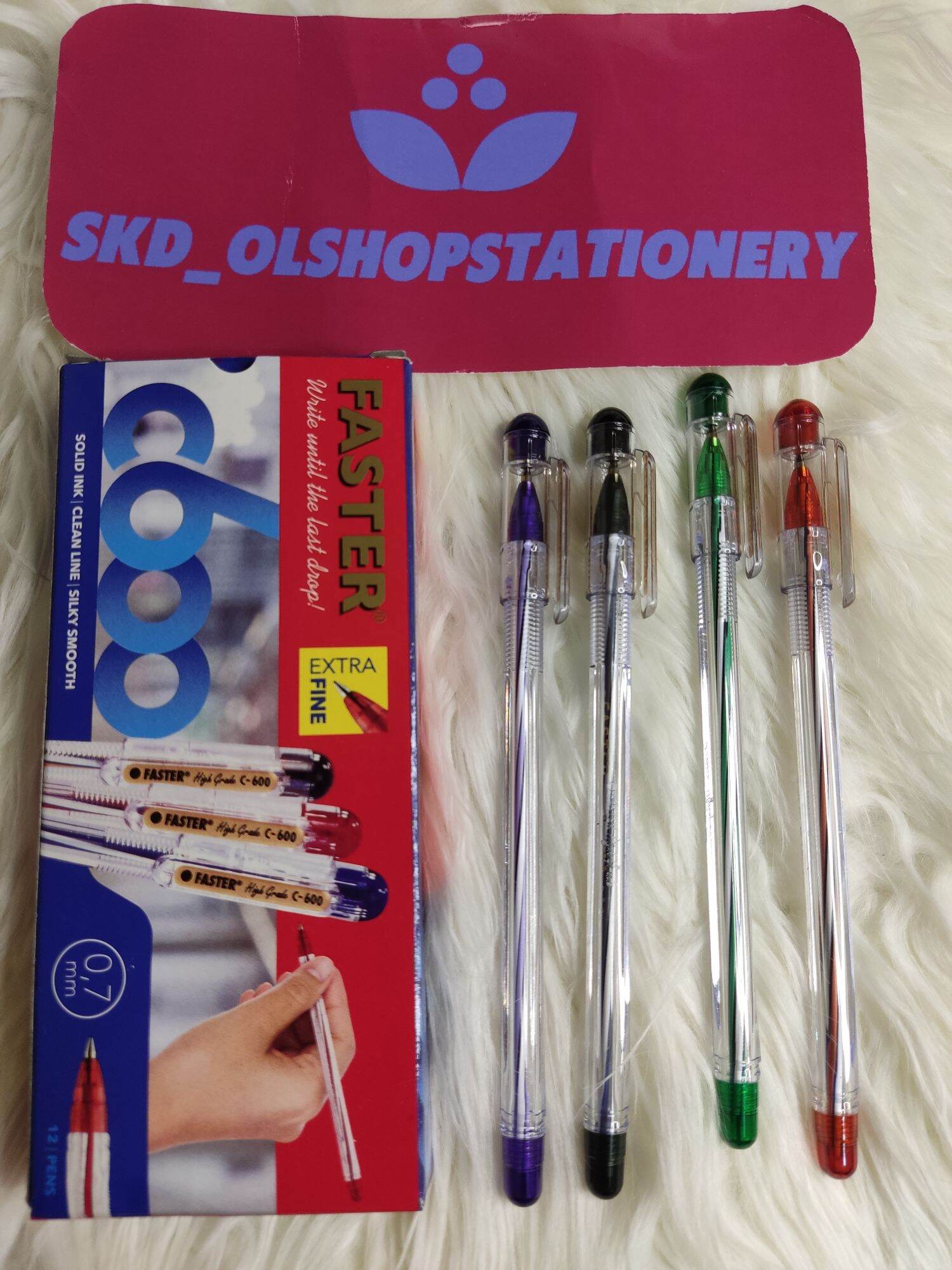 pulpen bolpoin pen pena Faster C 600 ( 12 pcs) | Lazada Indonesia