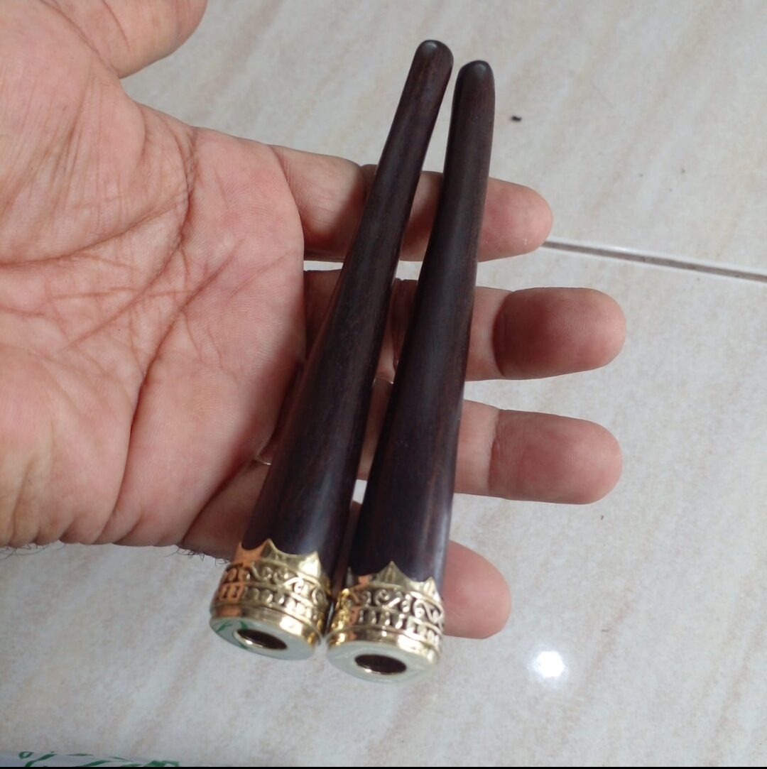 once pipa rokok kayu kelor hitam kombinasi alpaka | Lazada Indonesia